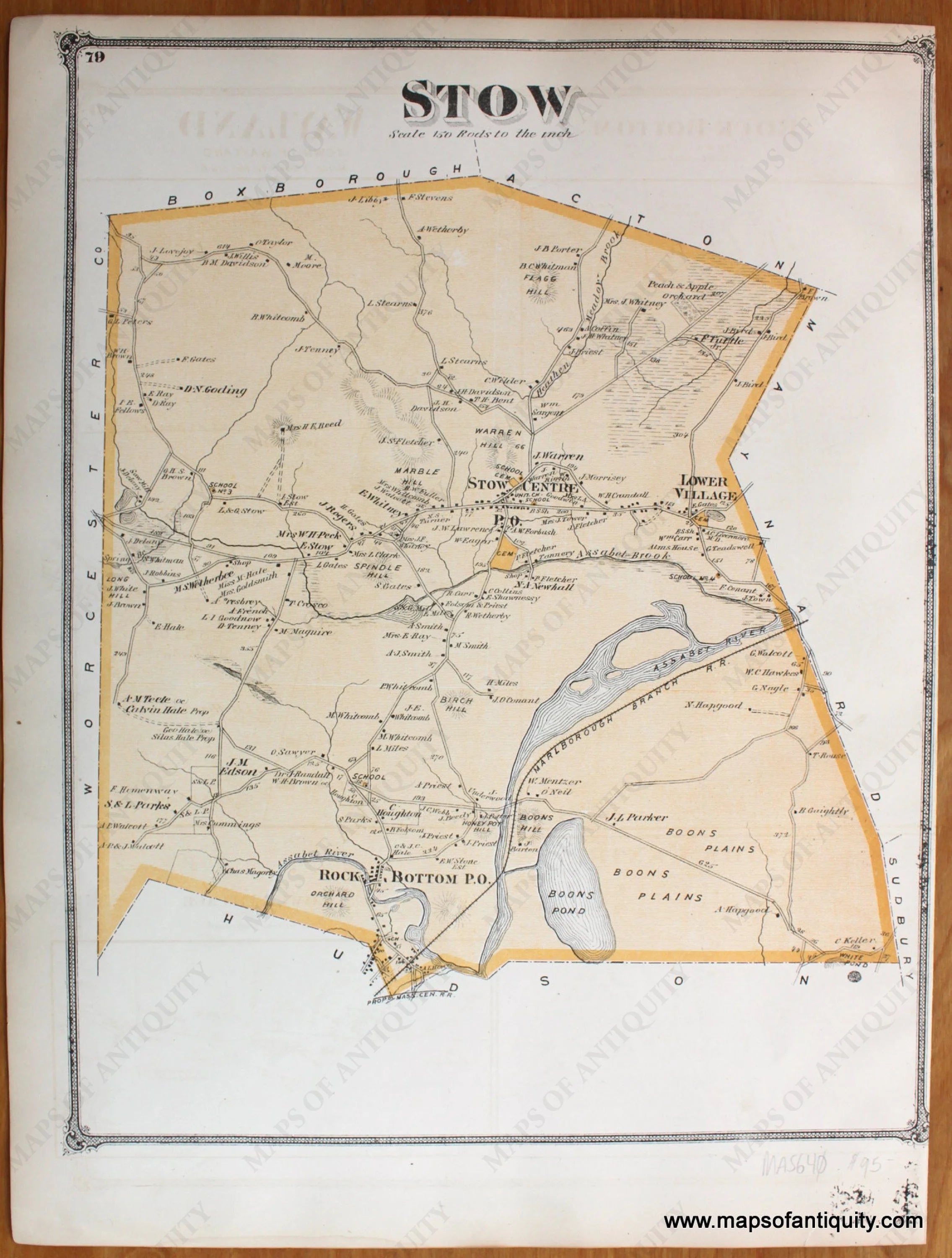 1875 - Stow (MA) - Antique Map – Maps of Antiquity