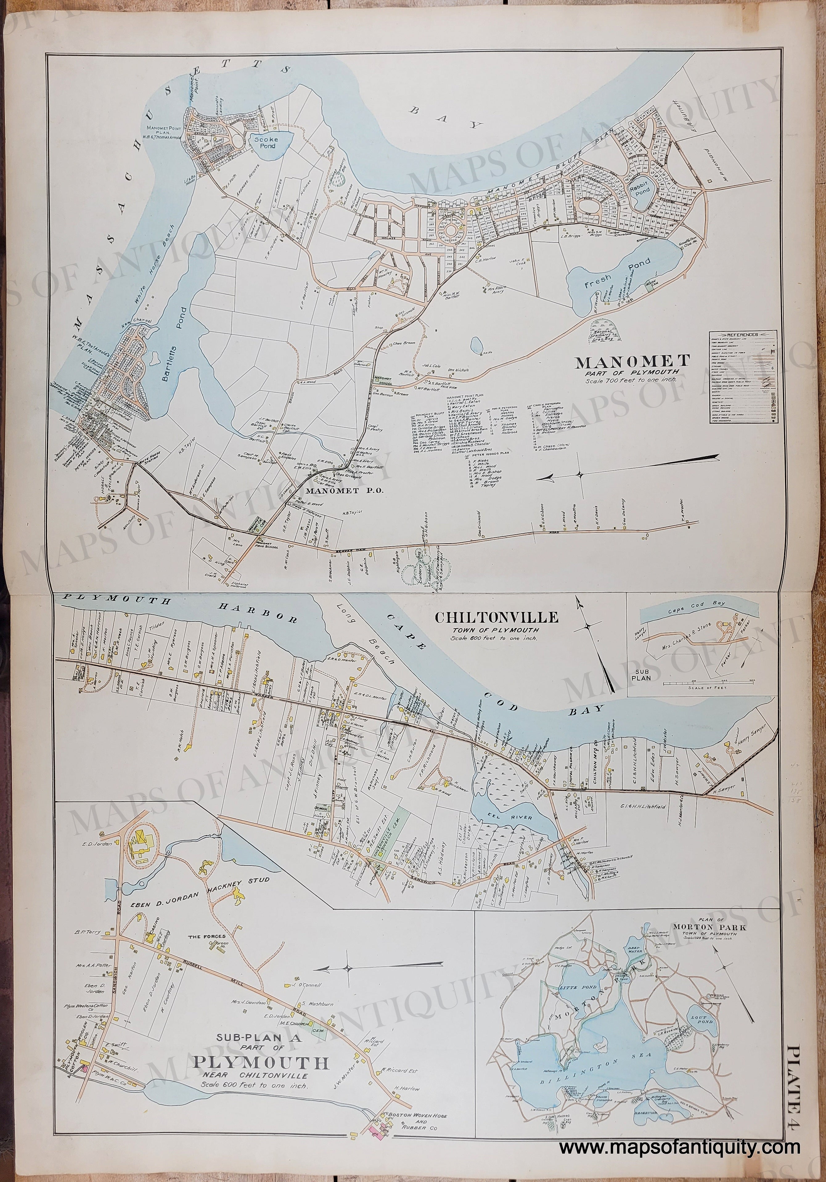 1903 - Manomet, Chiltonville, part of Plymouth, Morton Park, Plate 4 ...
