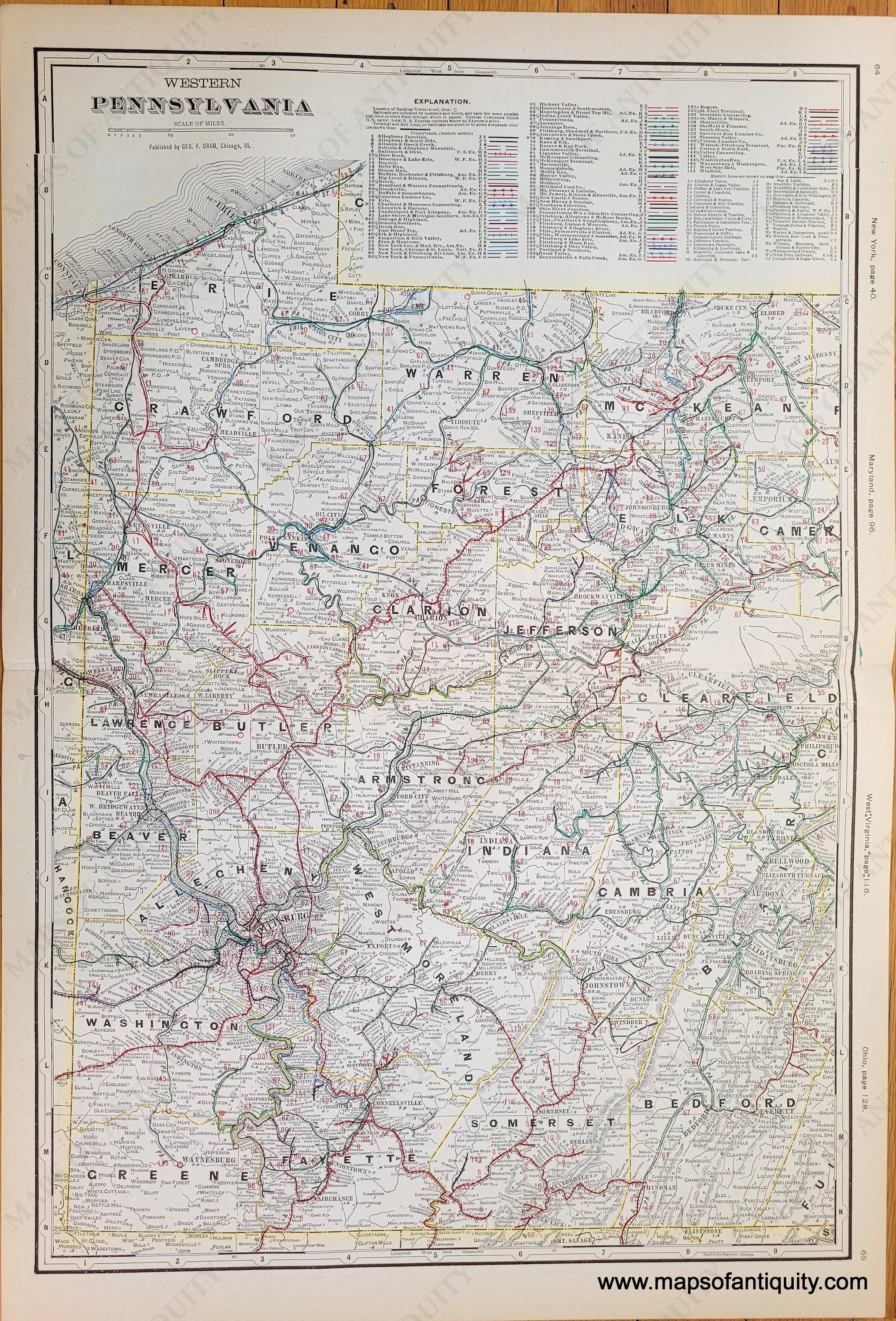 Map Of Western Pennsylvania