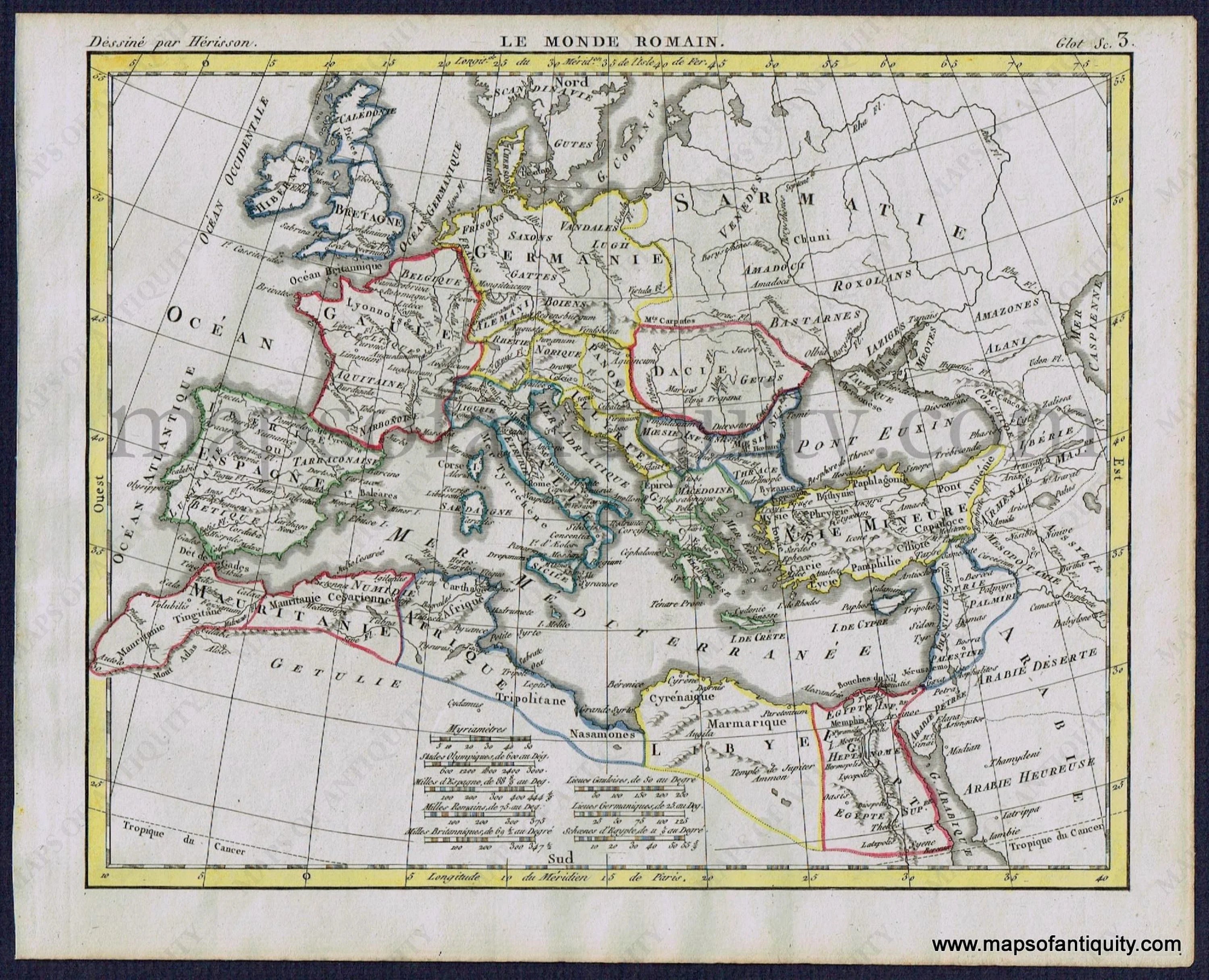 1806 - Roman Empire - Le Monde Romain - Antique Map – Maps of Antiquity