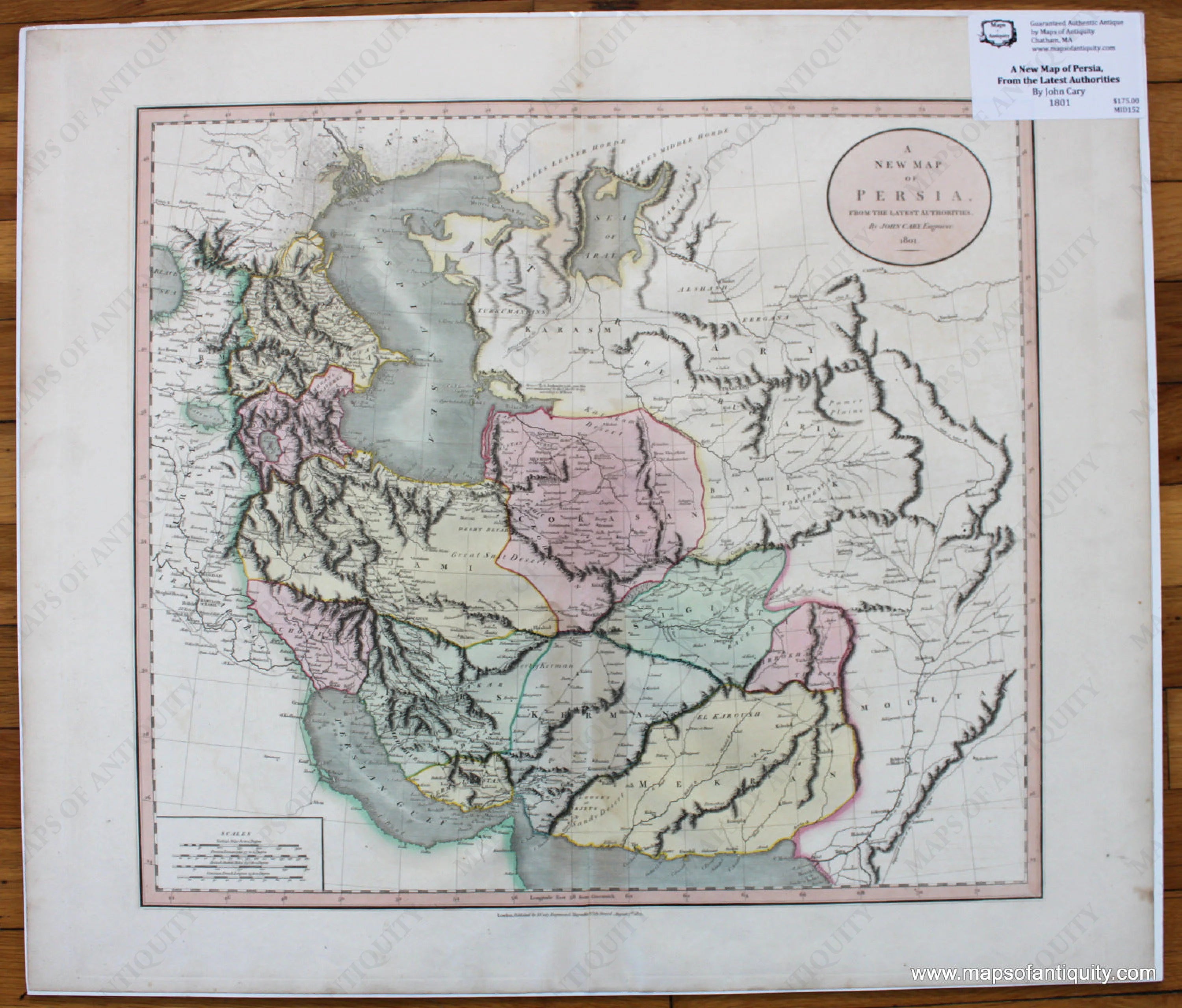 1801 - A New Map of Persia, From the Latest Authorities - Antique Map ...