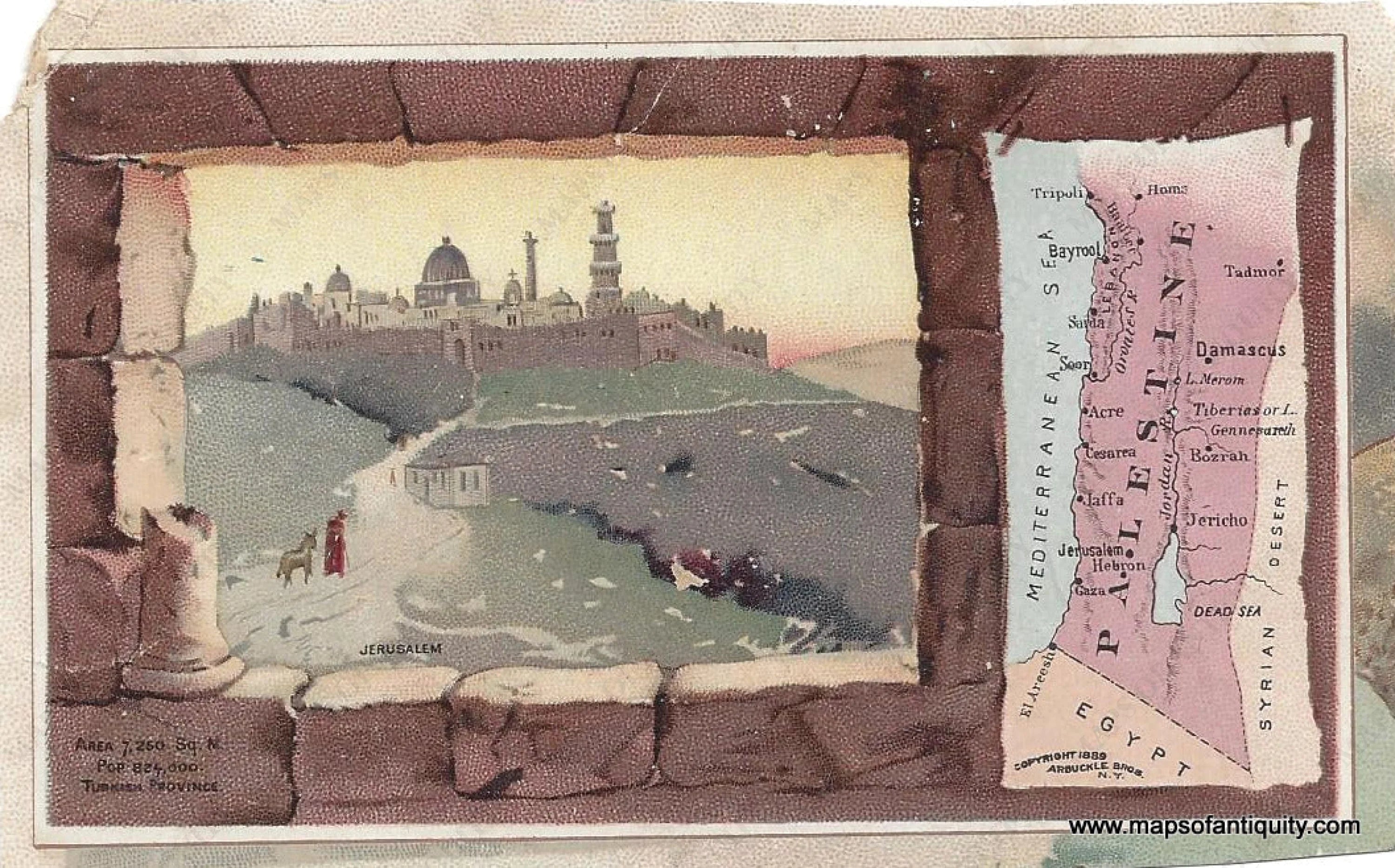 1890 - Palestine - Antique – Maps of Antiquity