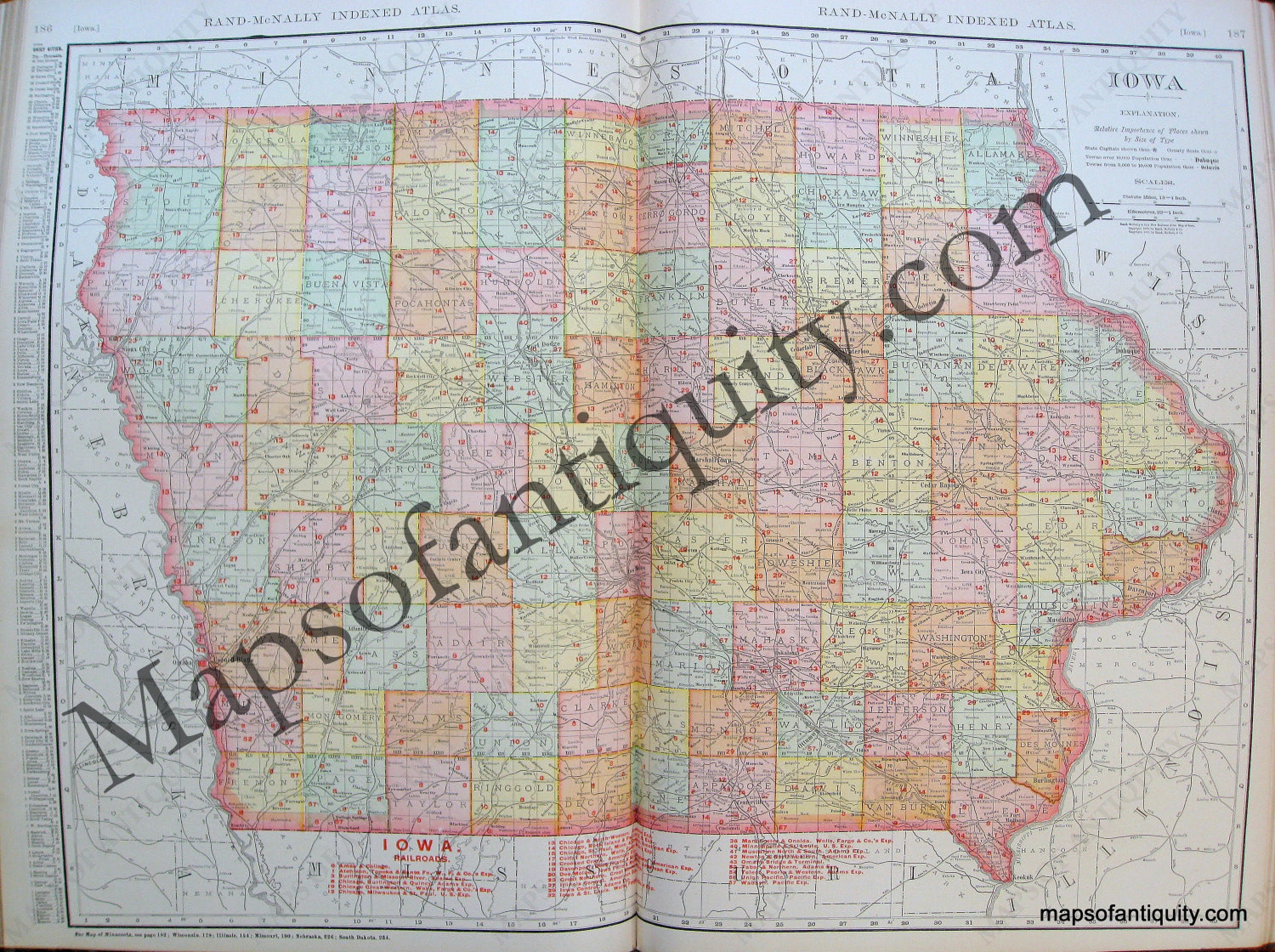 1904 - Iowa - Antique Map – Maps of Antiquity