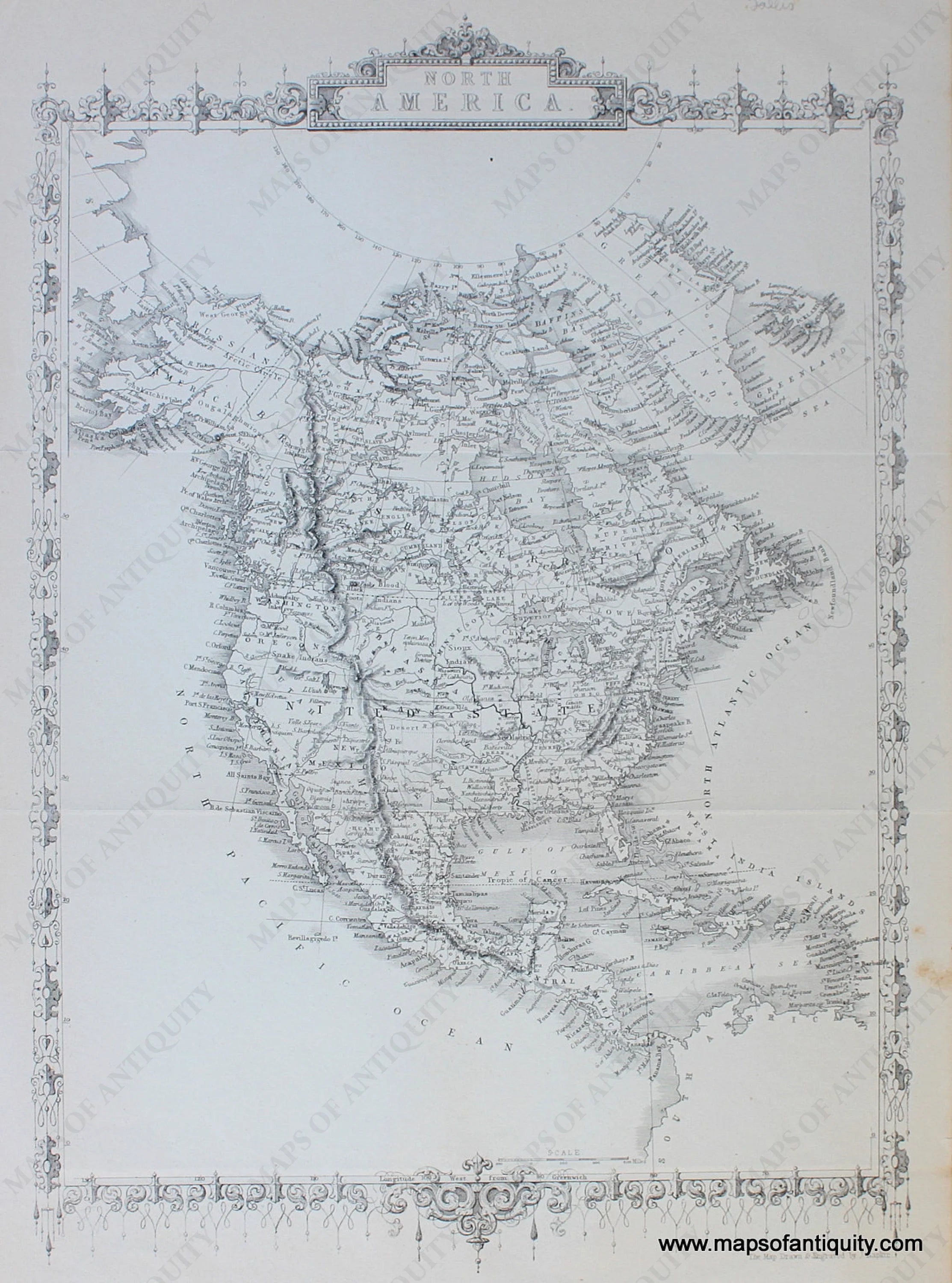 1850 - North America - Antique – Maps of Antiquity