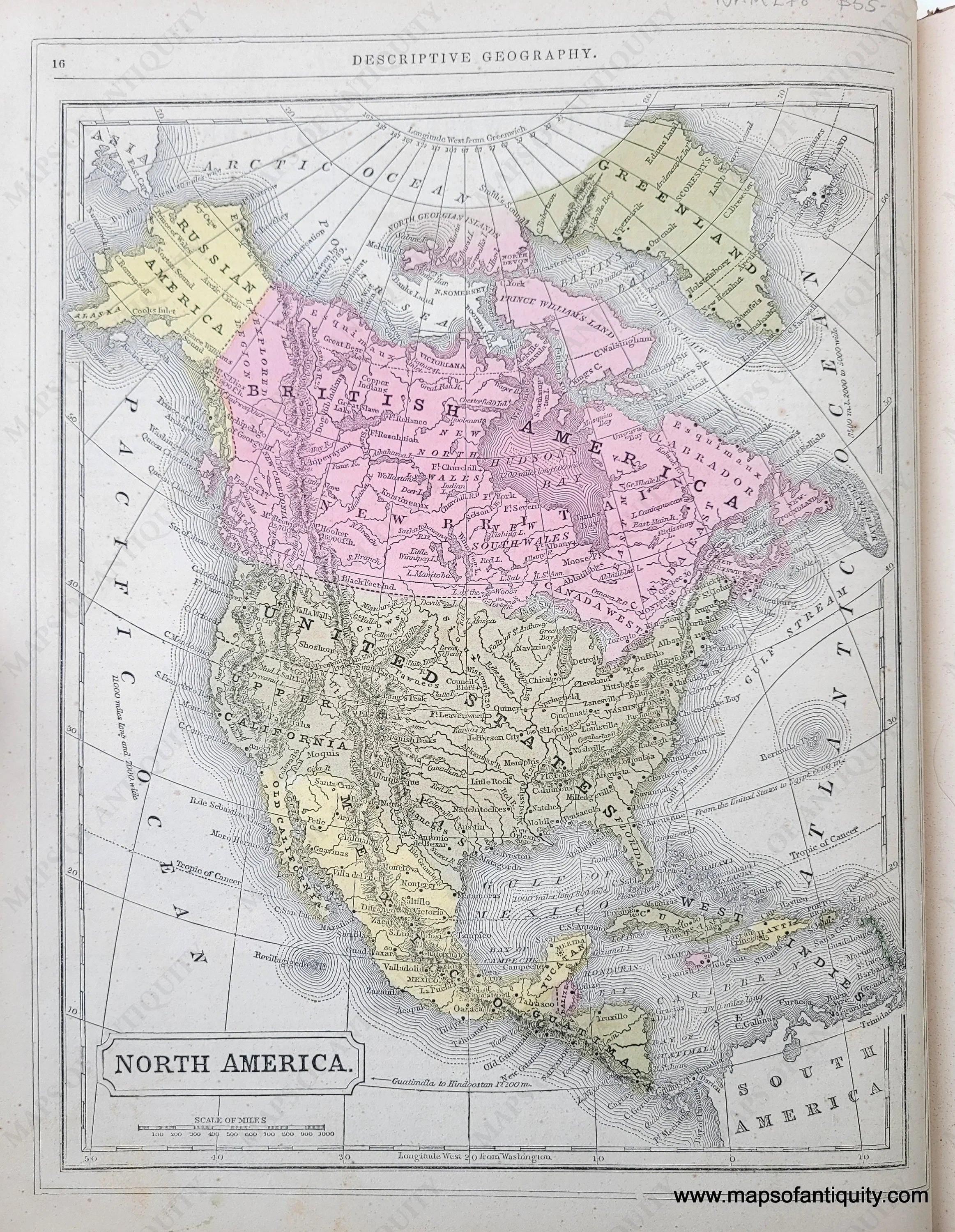 1850 - North America - Antique Map – Maps of Antiquity