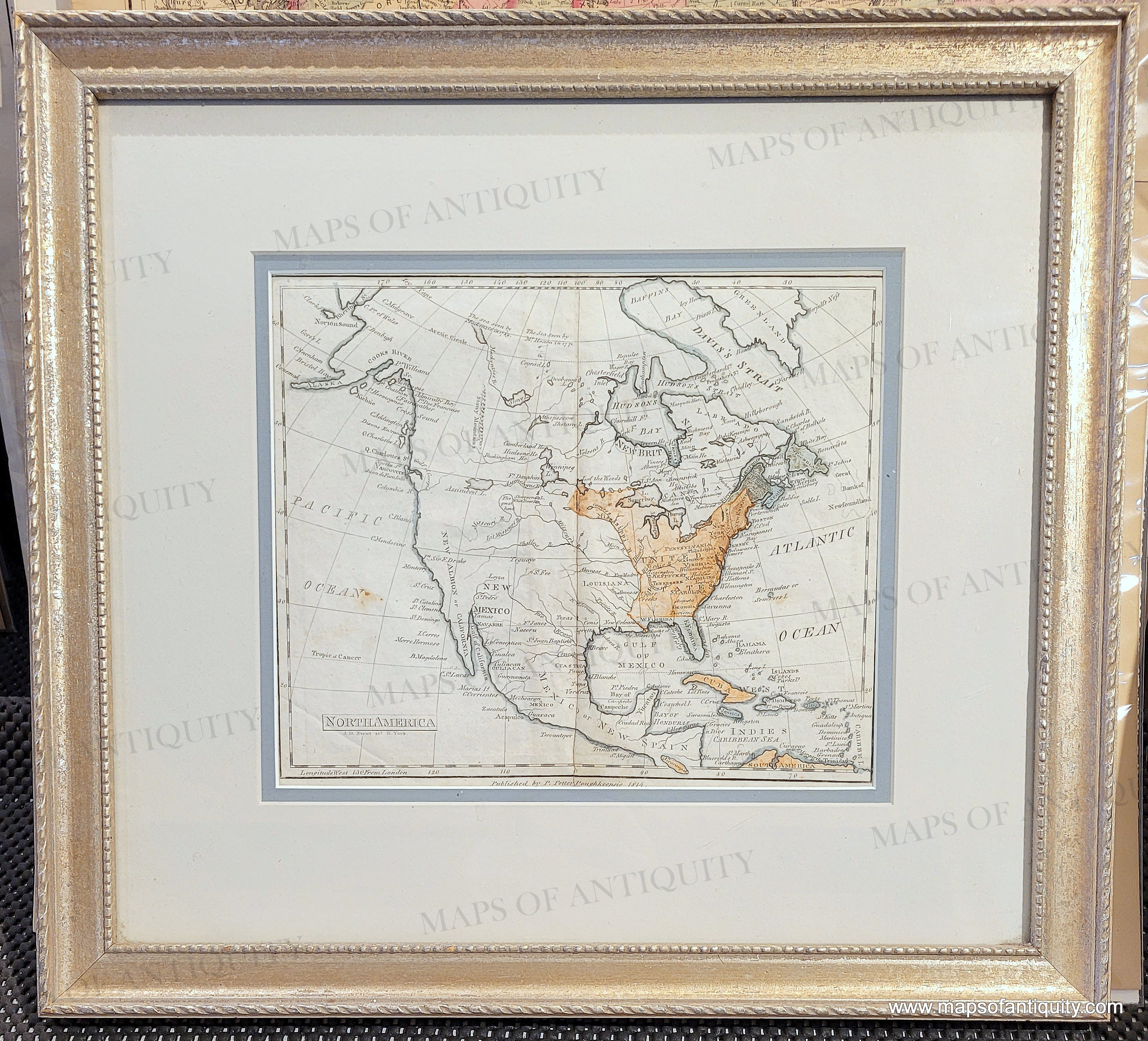 1814 - North America - Antique Map (Framed) – Maps of Antiquity