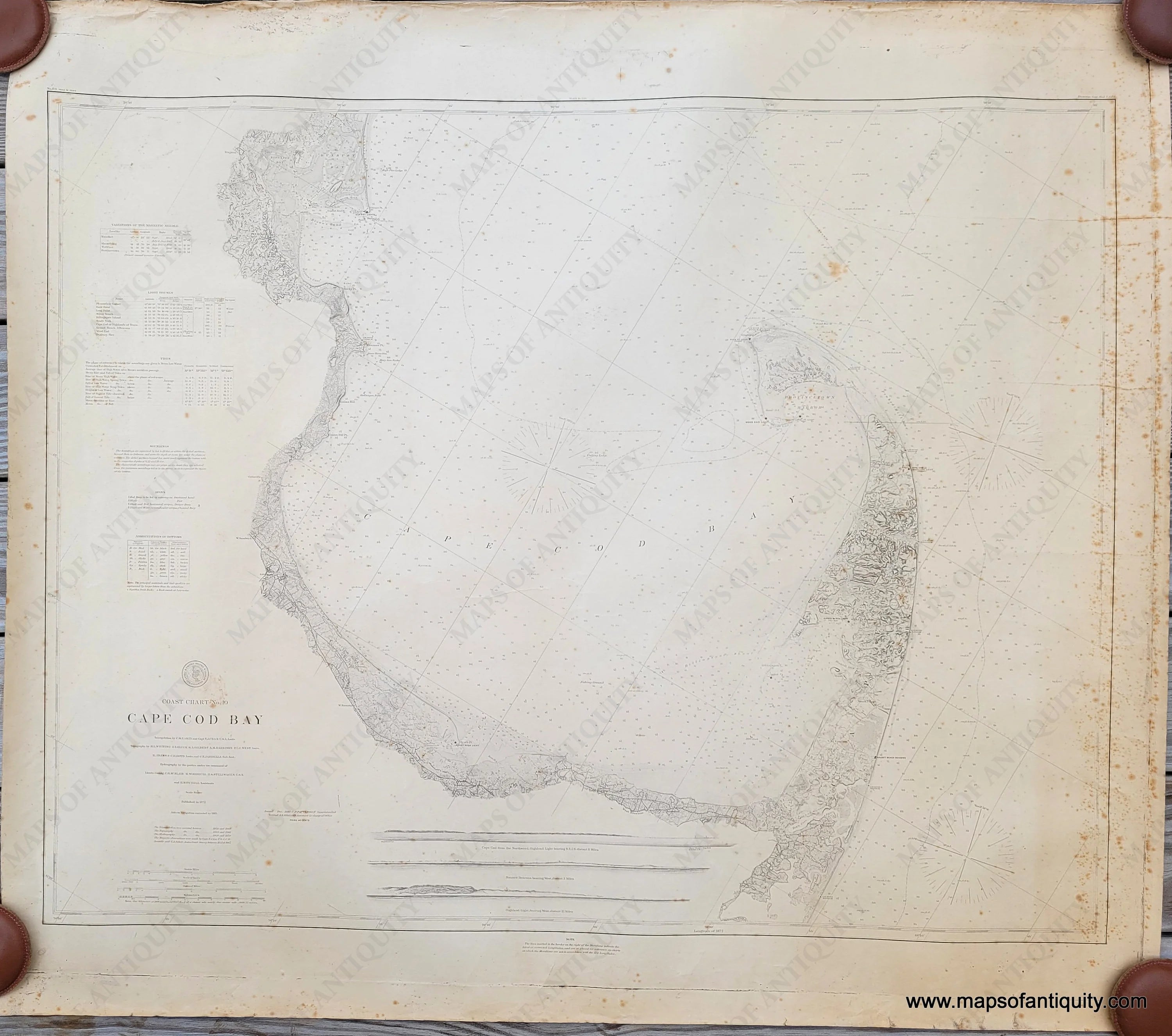 20th century - Coast Chart No. 10 Cape Cod Bay - Antique Chart – Maps ...