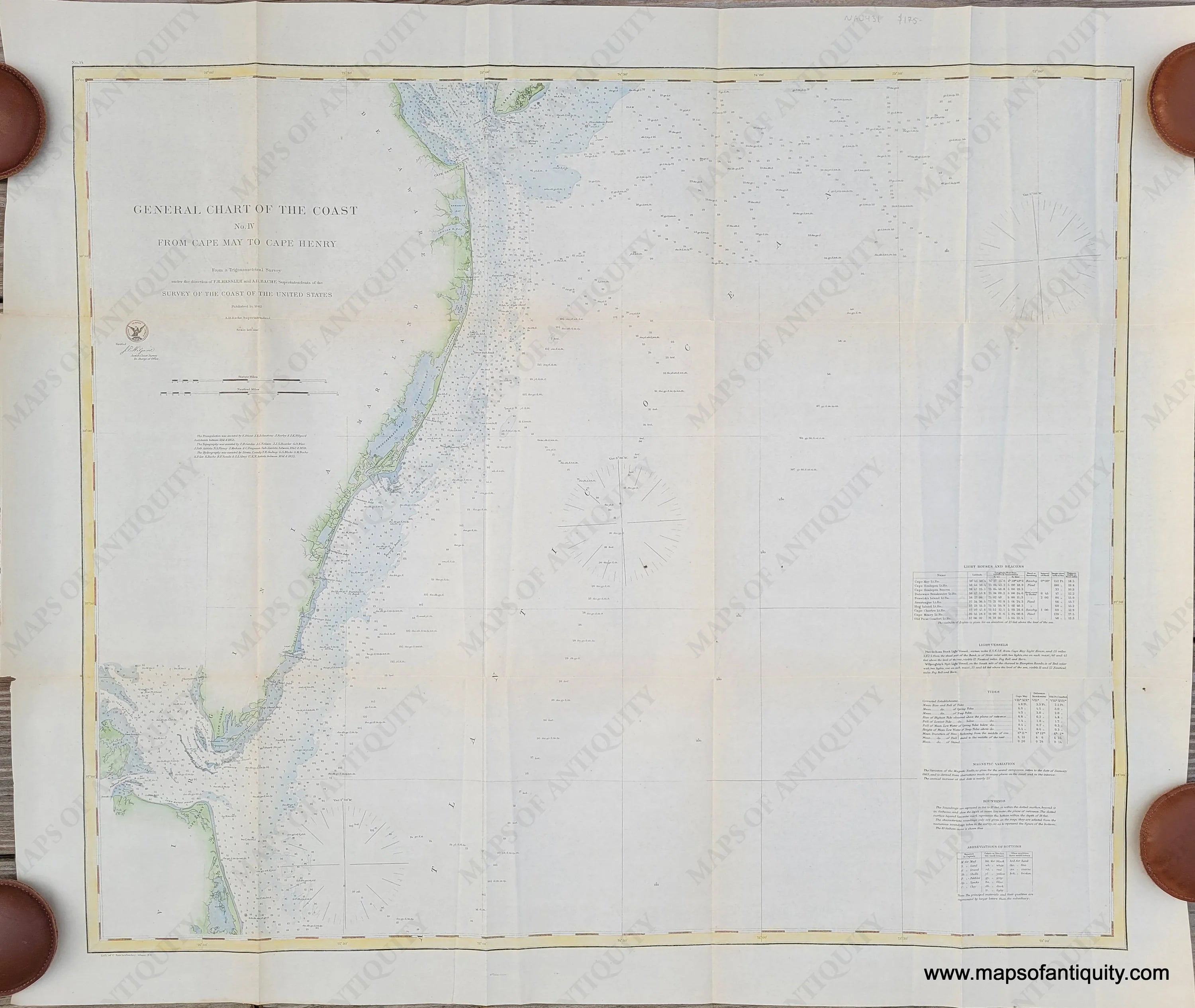 1862 Virginia Maryland Delaware Antique Coast Chart Map – Maps of Antiquity
