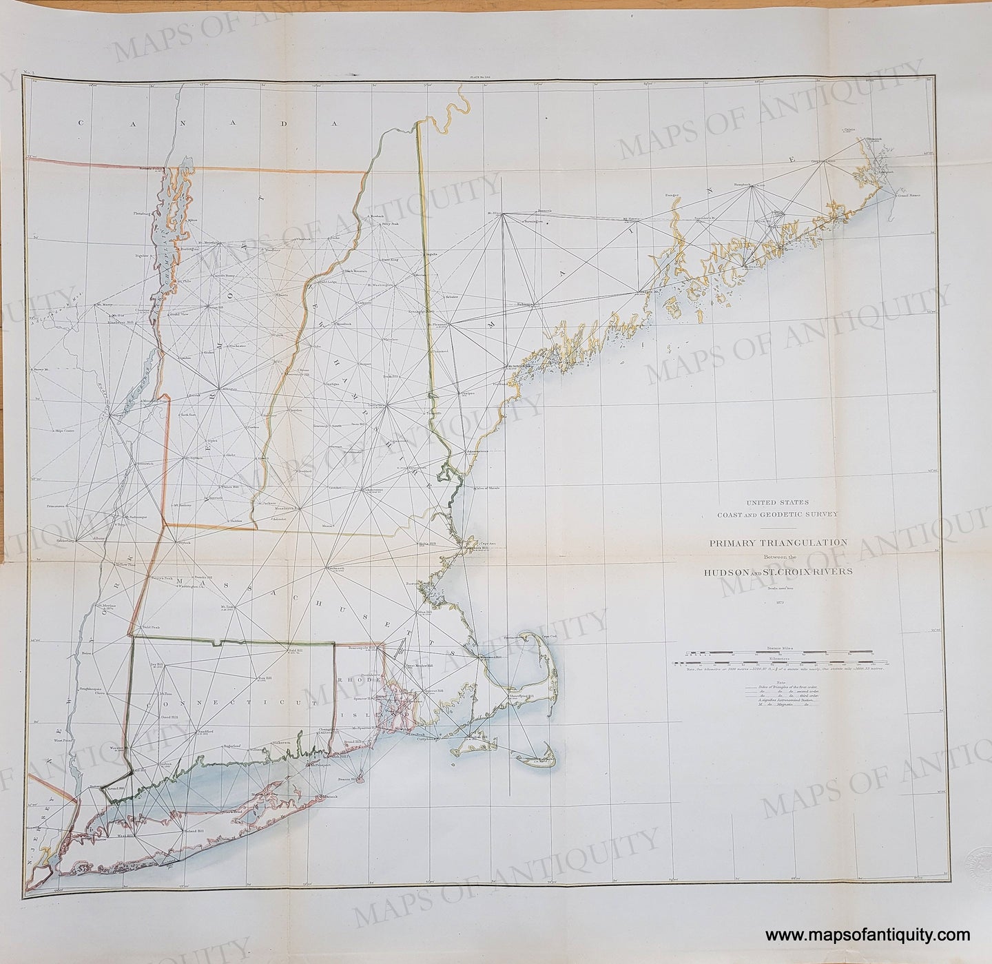 1879 - Primary Triangulation Between the Hudson and St Croix Rivers ...