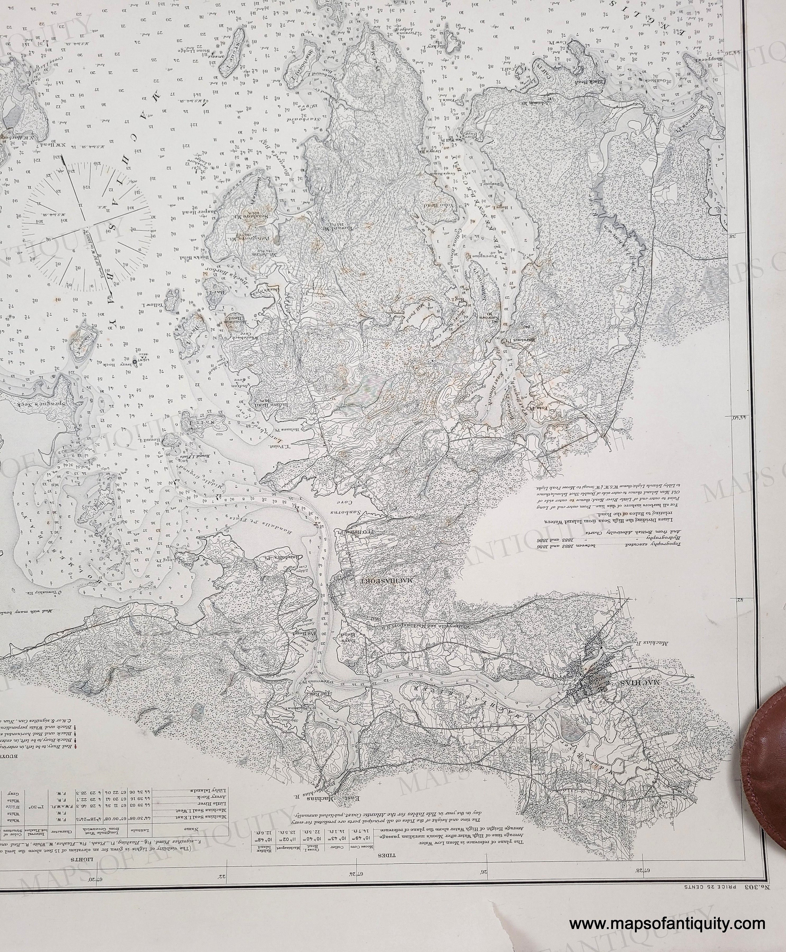 1893 - Moose Cove to Englishman Bay, including Machias Bay, Maine - Ge ...