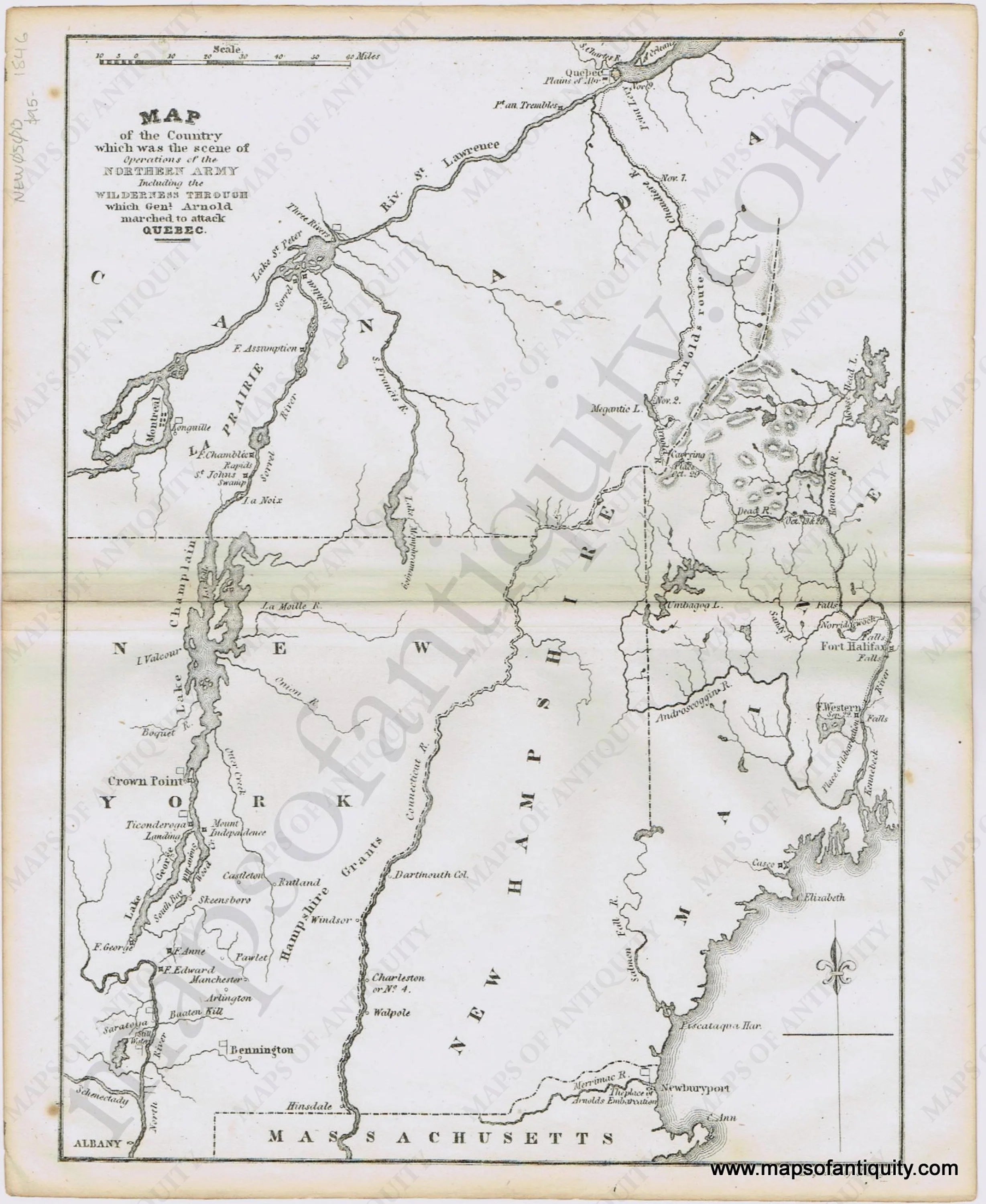 1846 - A Map of the Country which was the scene of operations of The N ...