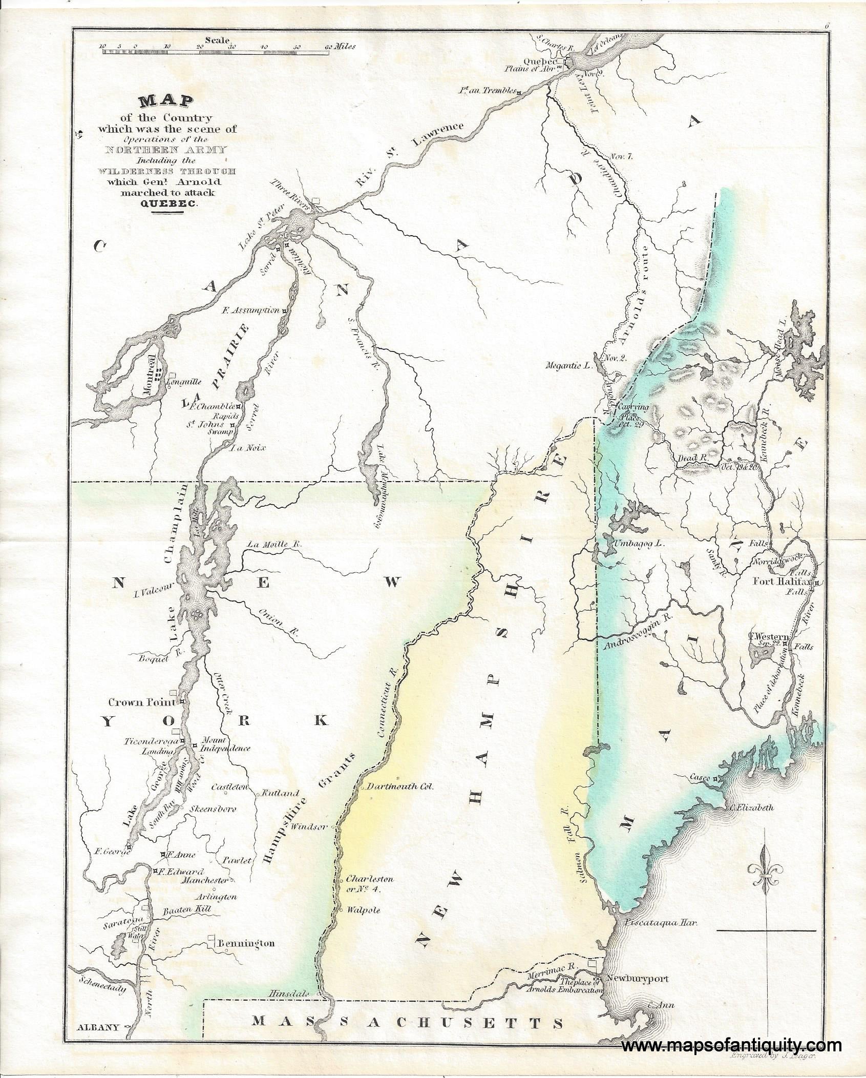 1832 - A Map of the Country which was the scene of operations of The N ...