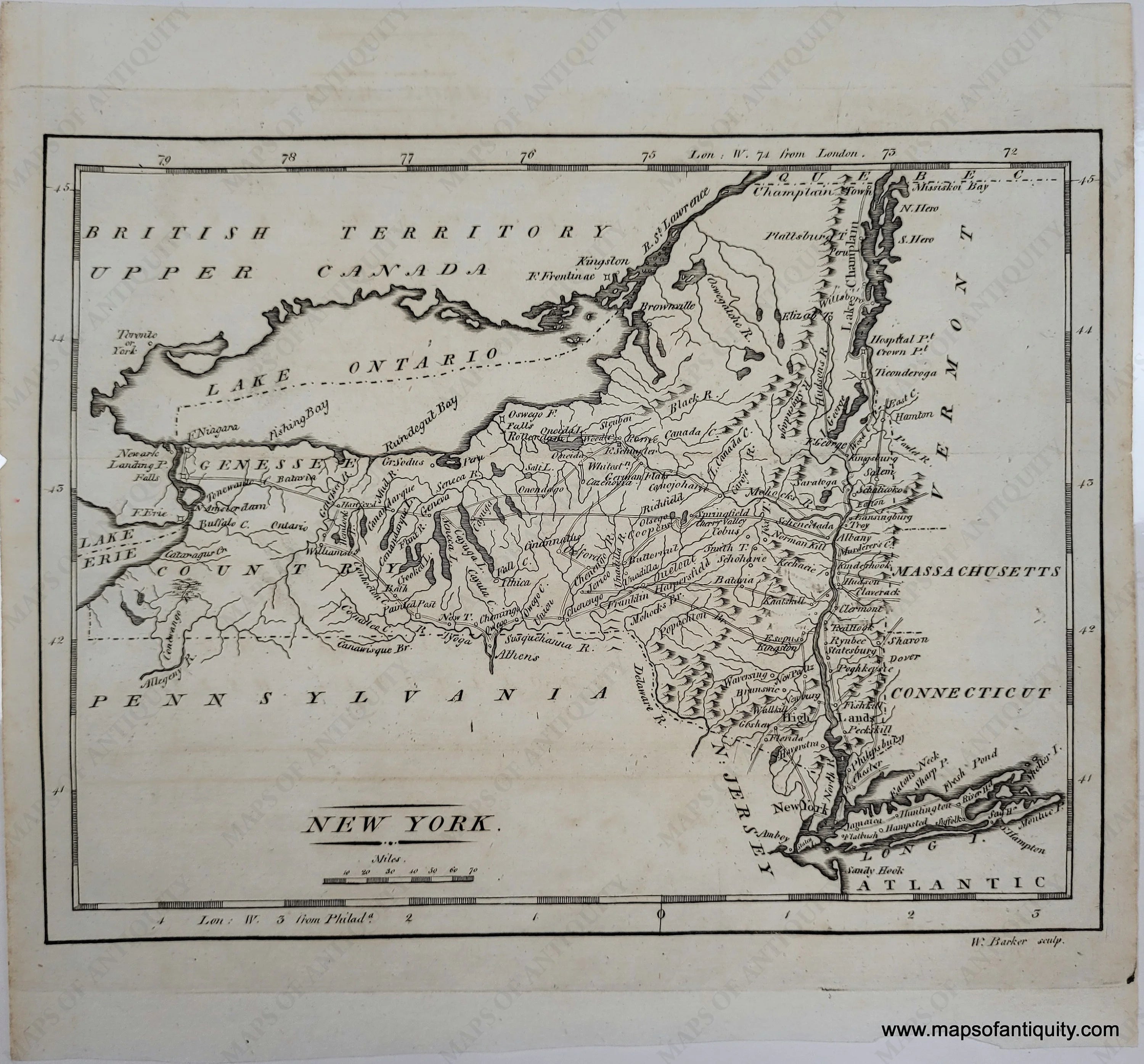 1804 Genuine Antique Map New York – Maps of Antiquity