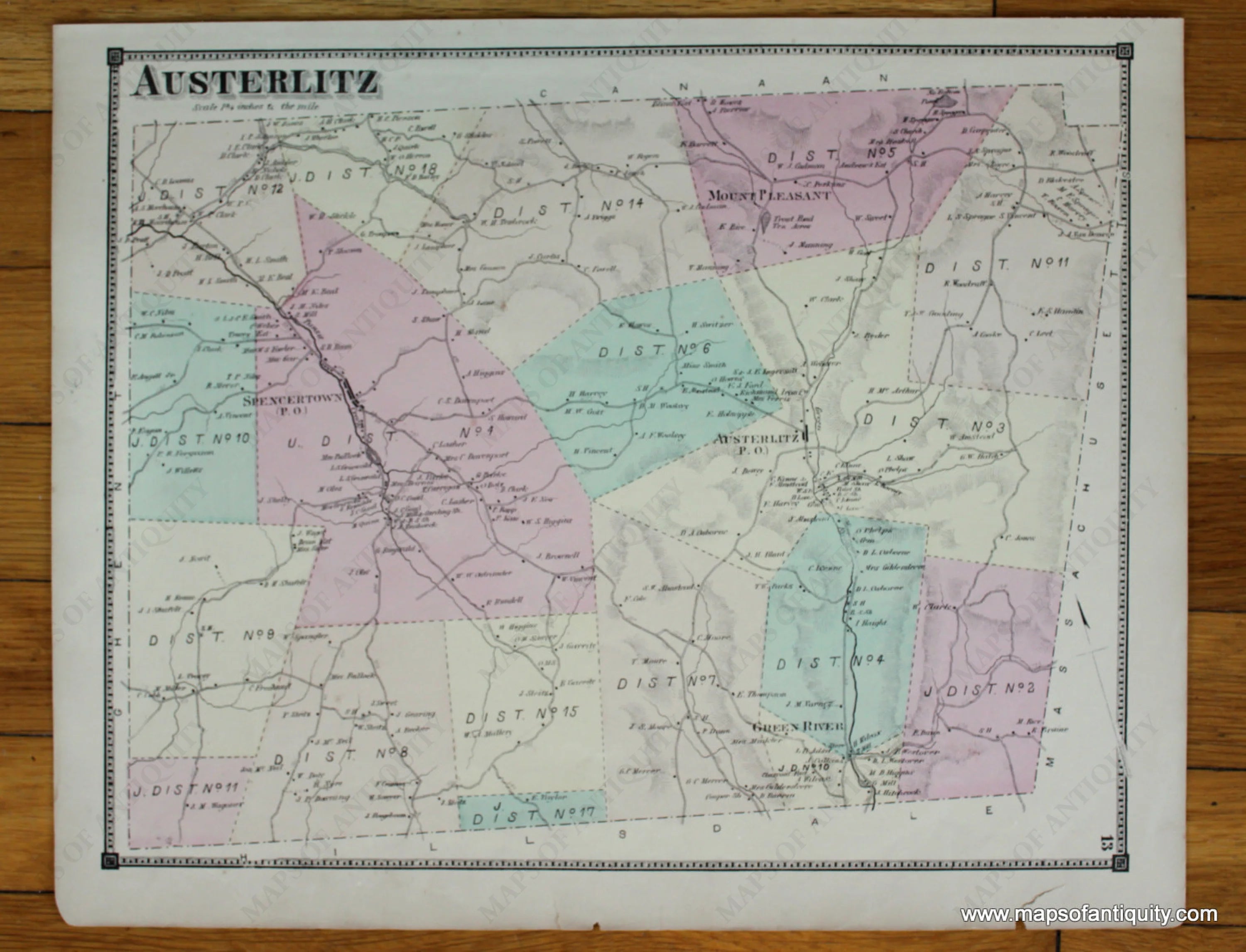 1873 - Austerlitz (NY) - Antique Map – Maps of Antiquity