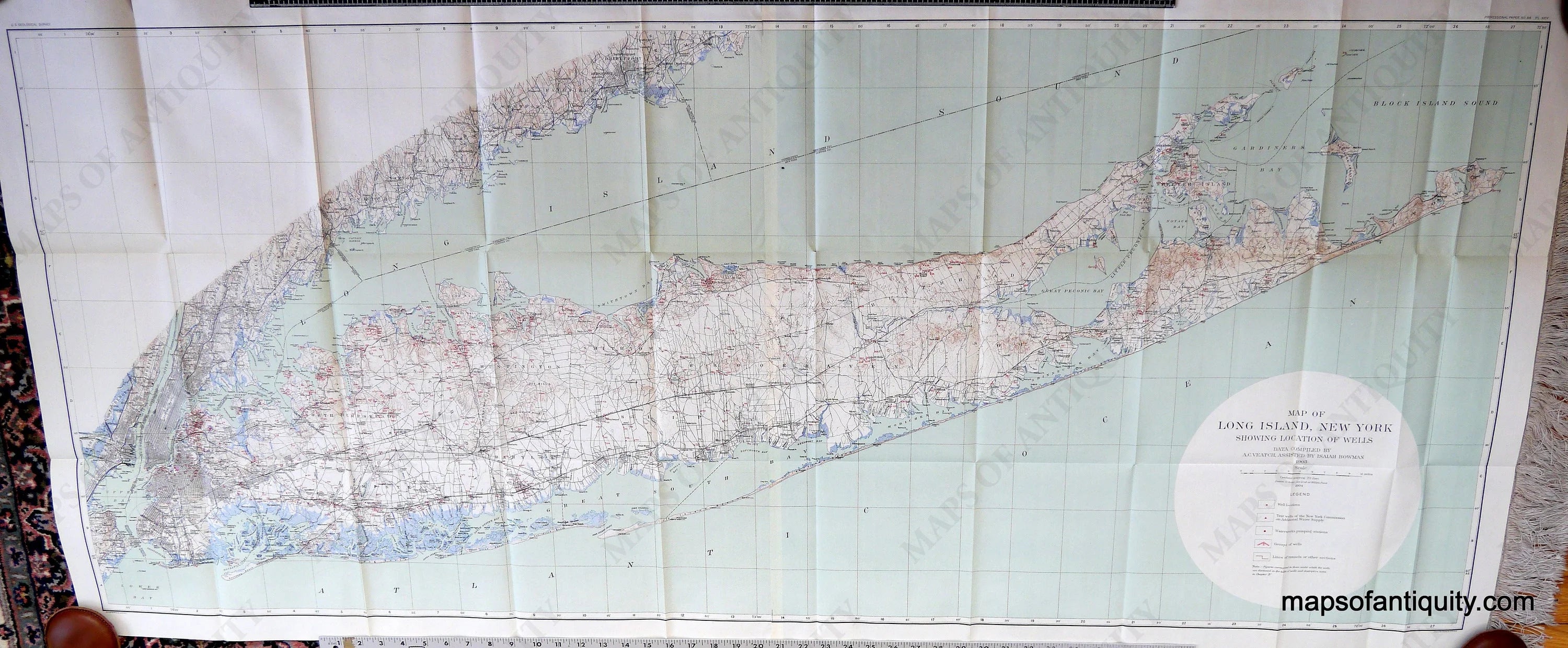 1903 - A Map Showing the Waterworks Systems of Long Island, New York ...