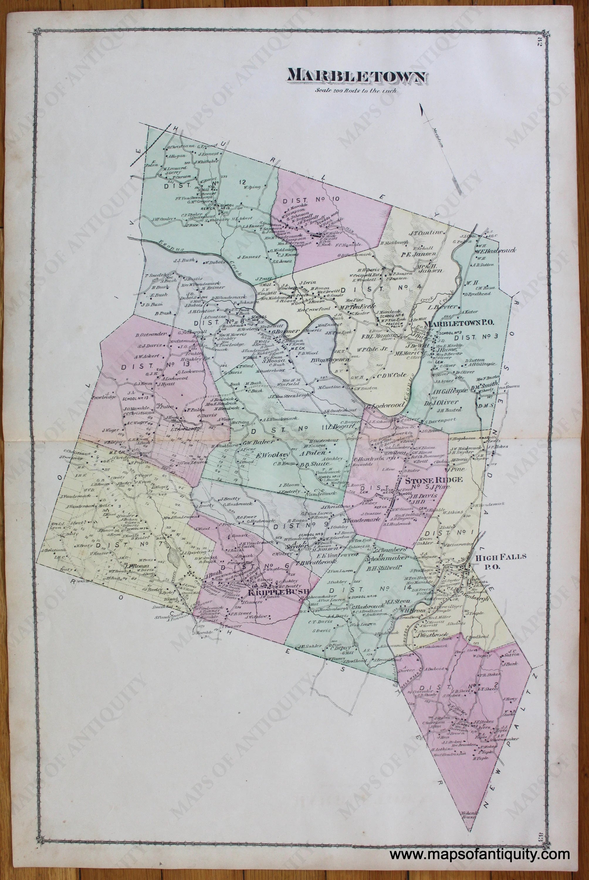 1875 - Marbletown, Stone Ridge, Lyonsville, High Falls, Kripple Bush ...