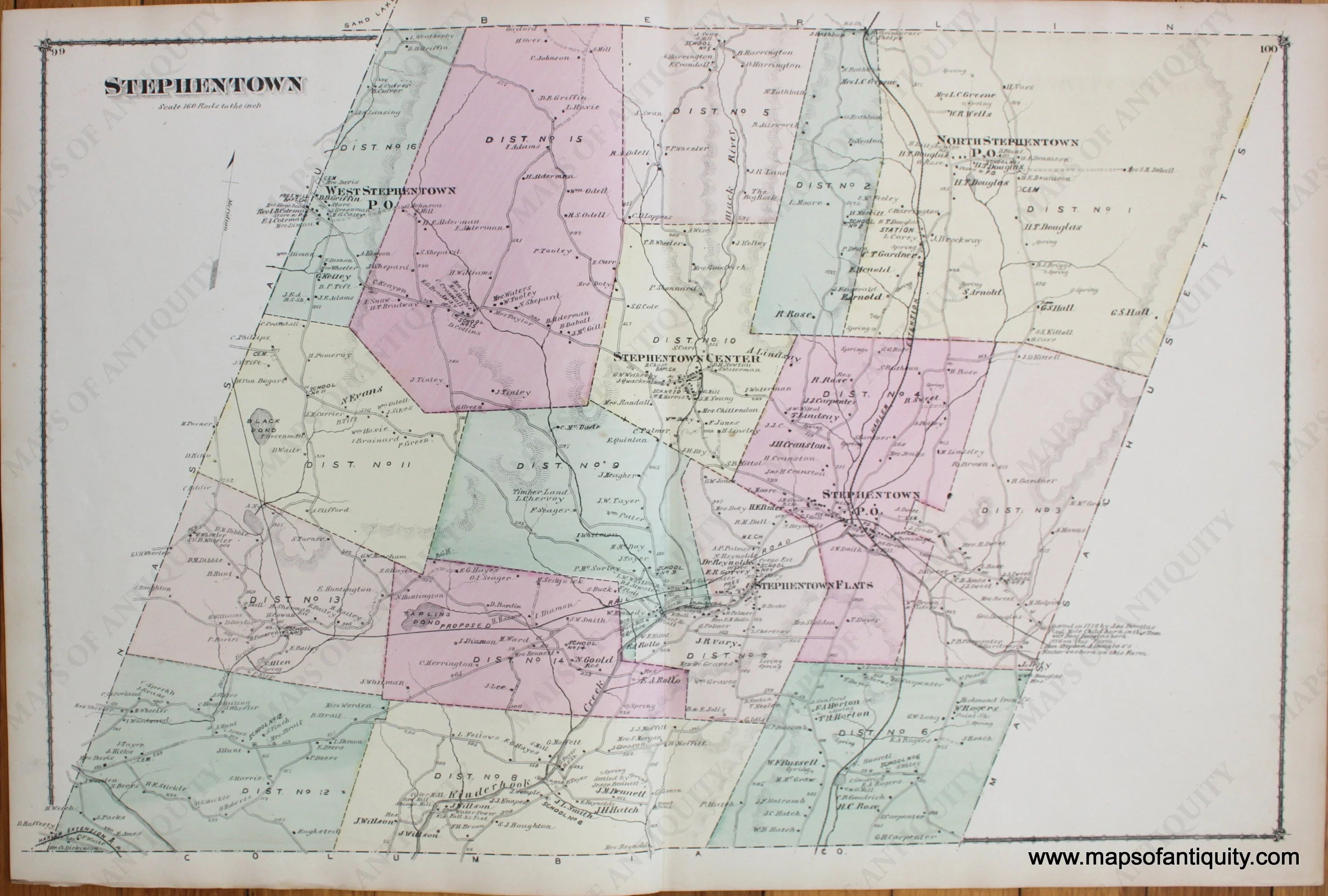 1876 - Stephentown, New York - Antique Map – Maps of Antiquity