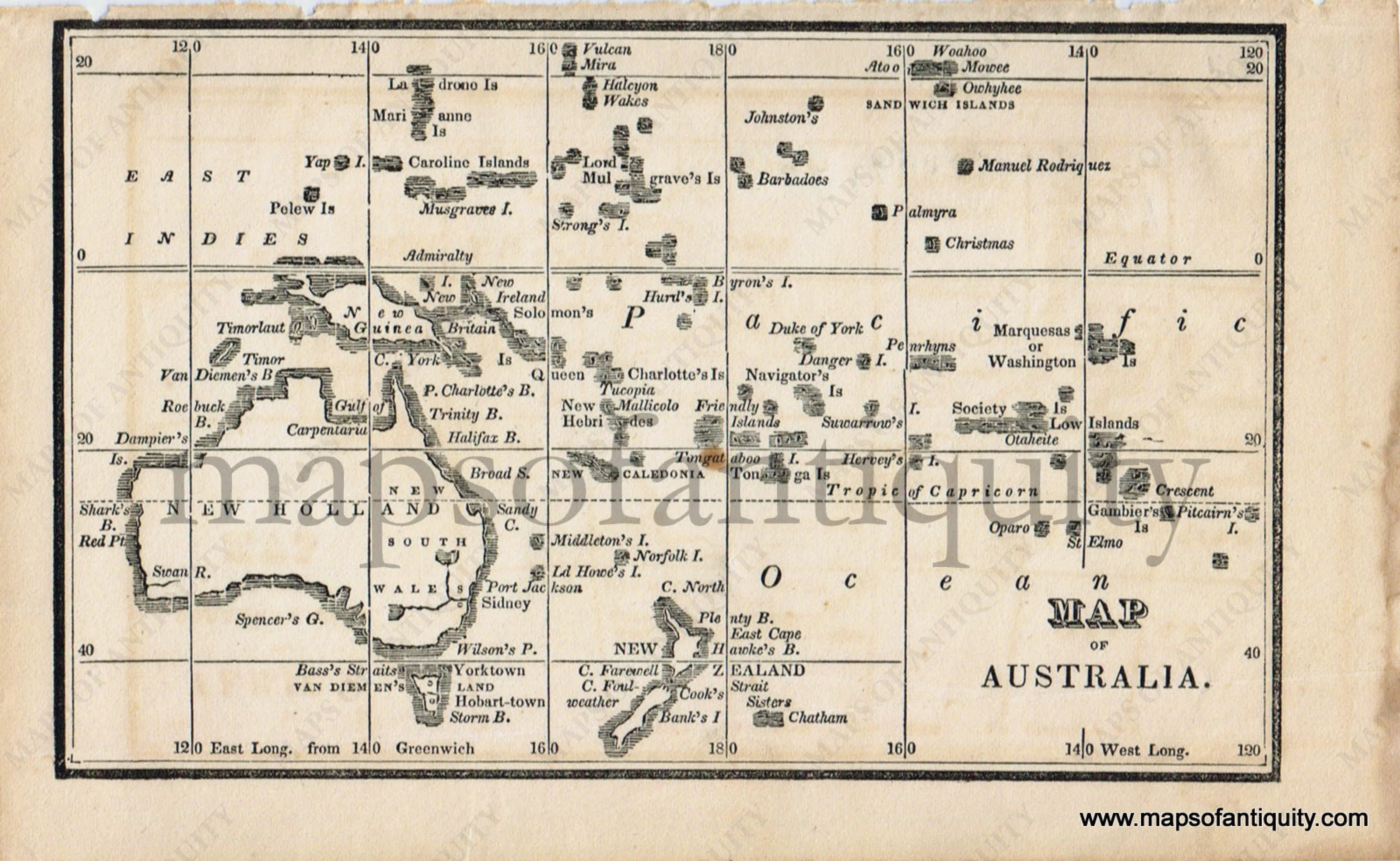 1830 - Map of Australia - Antique Map – Maps of Antiquity