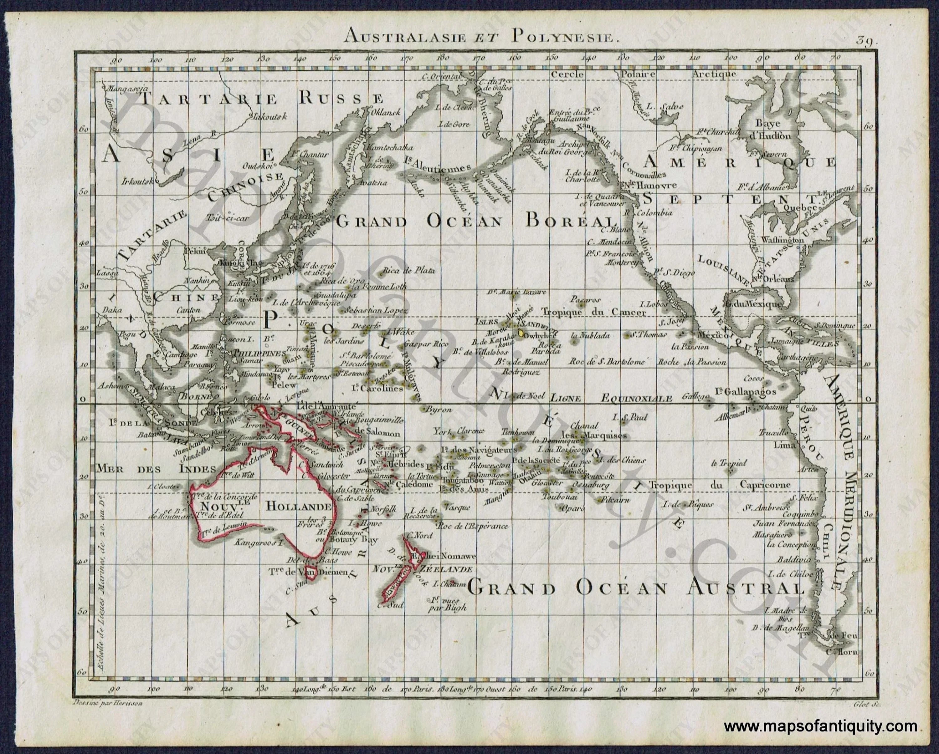 1806 - Oceania - Australasie et Polynesie - Antique Map – Maps of Antiquity