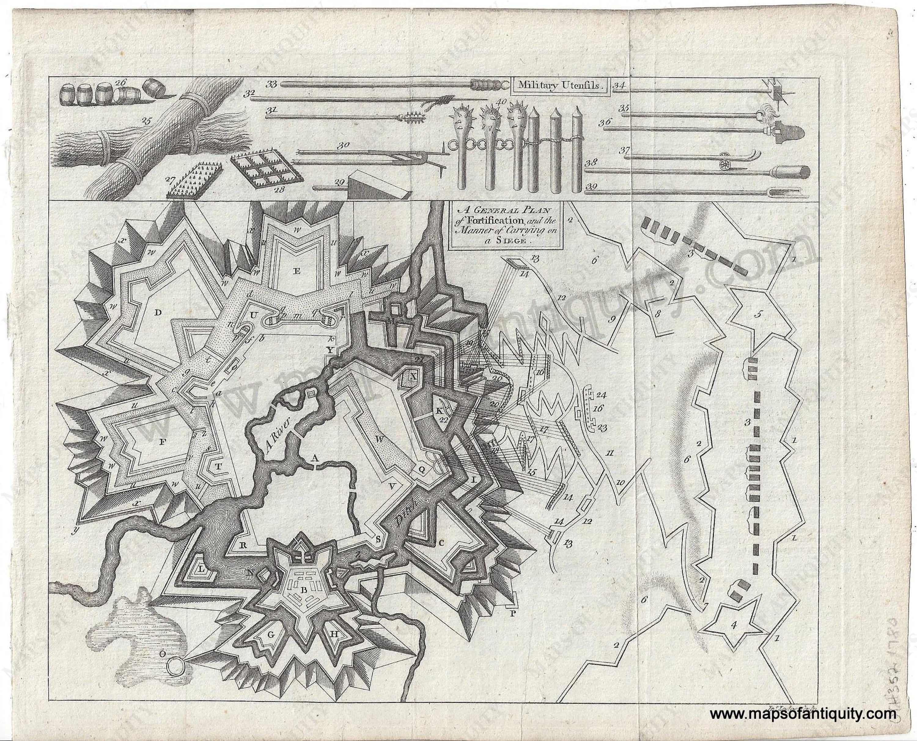 1780 - A General Plan of Fortification and the Manner of Carrying on a ...