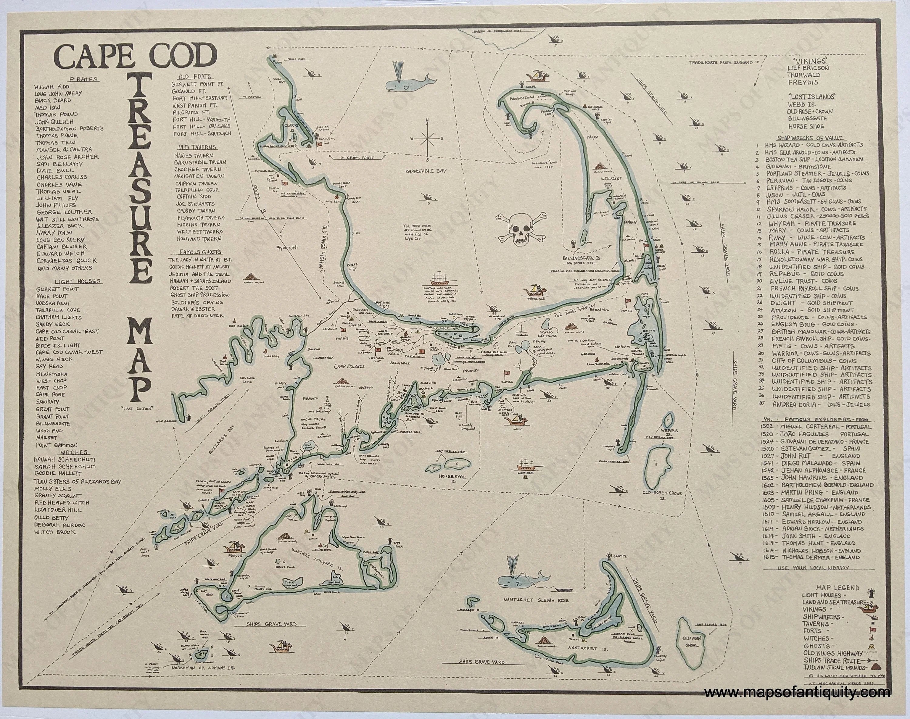 Cape Cod Treasure Map – Maps of Antiquity