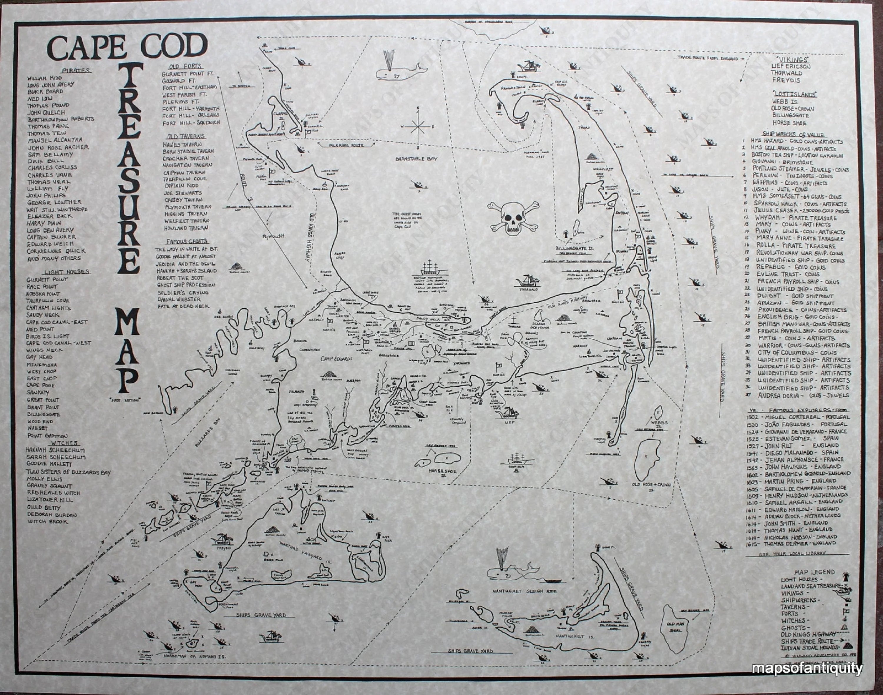 Cape Cod Treasure Map – Maps of Antiquity