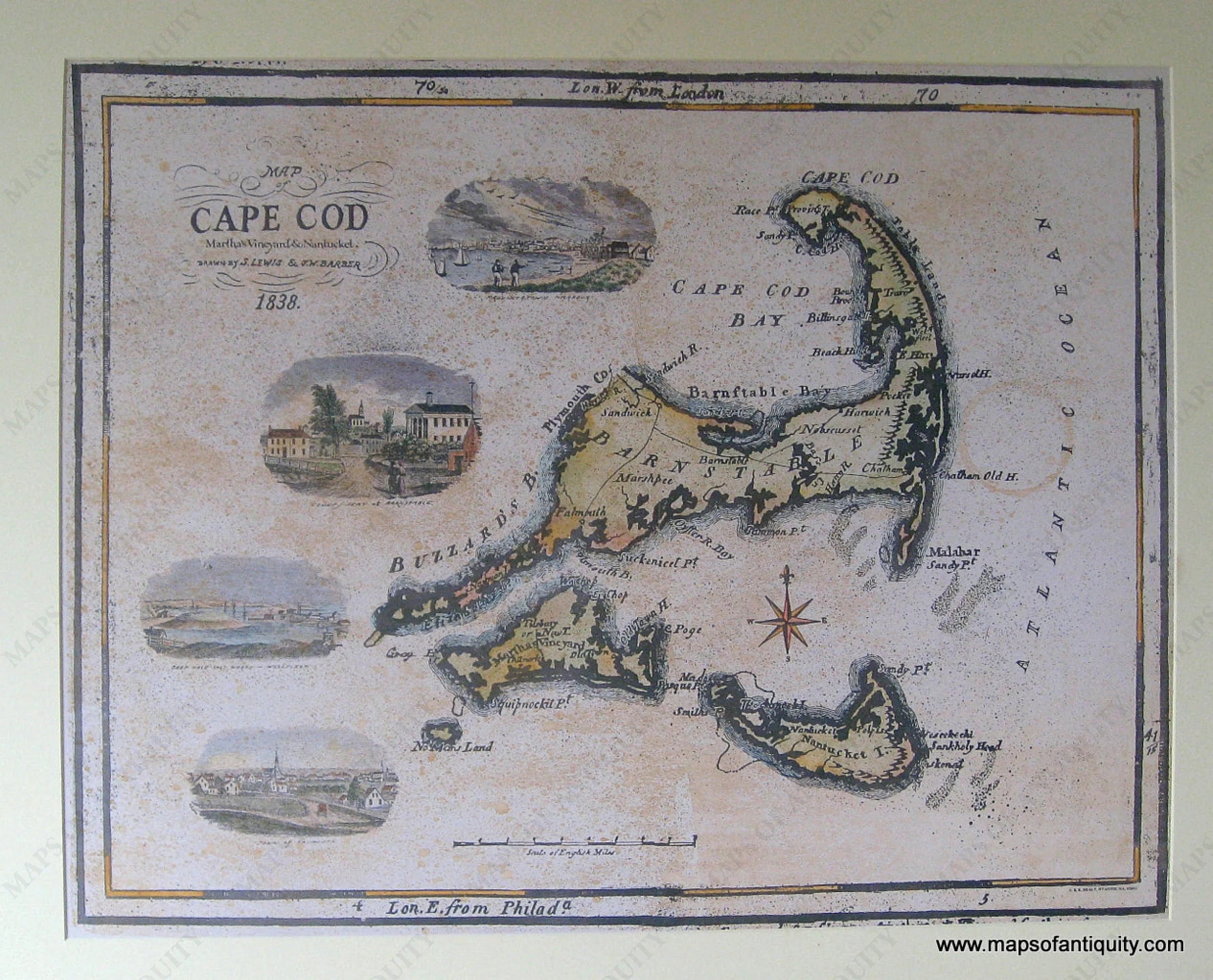 Map of Cape Cod, Martha's Vineyard & Nantucket – Maps of Antiquity