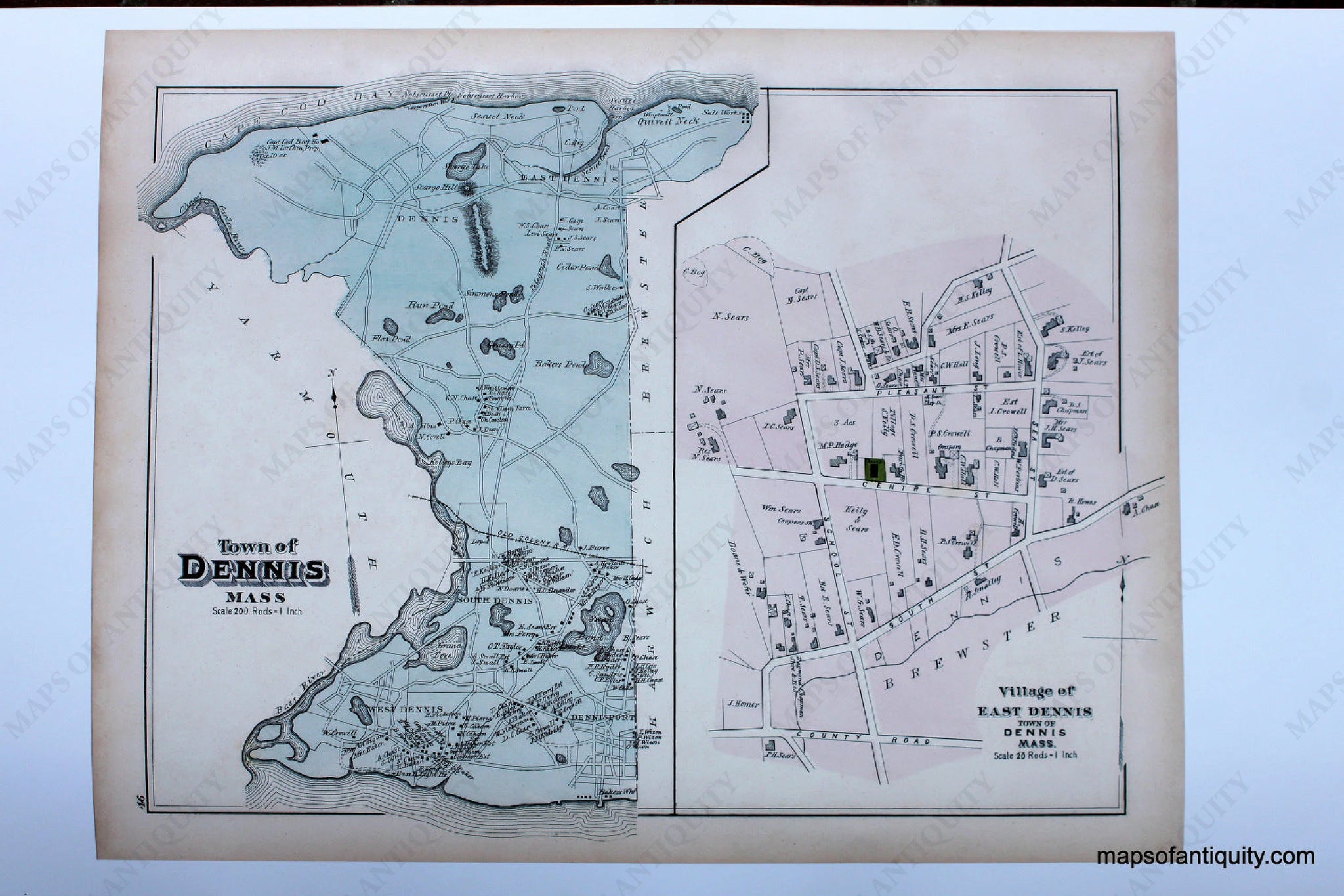 Street Map Of Dennis Ma Orleans To Dennis Port With Public