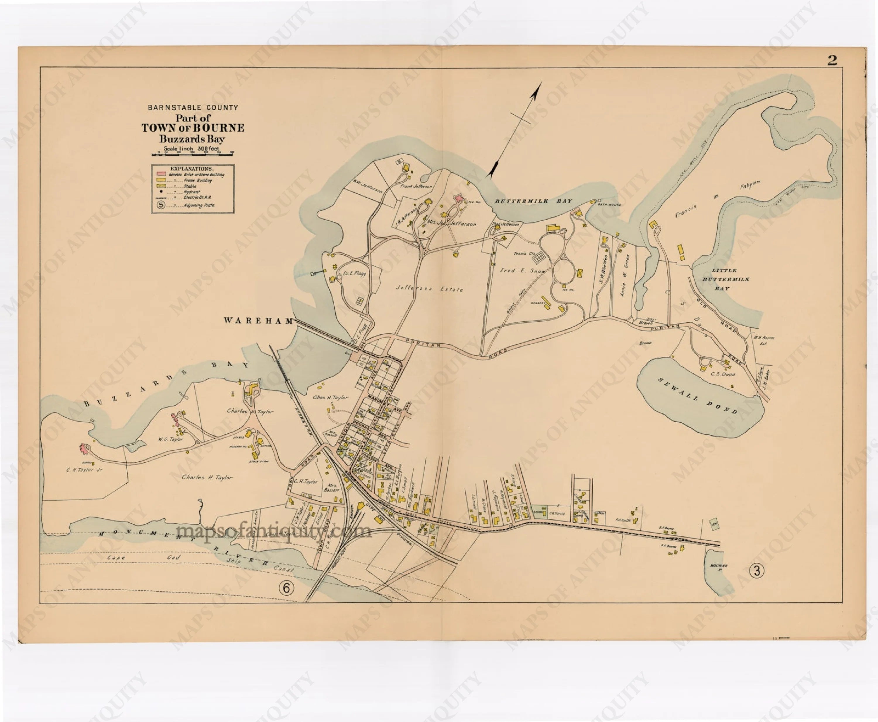Town of Bourne, Buzzards Bay, p. 2 - Town and Village Maps, Atlas of B ...