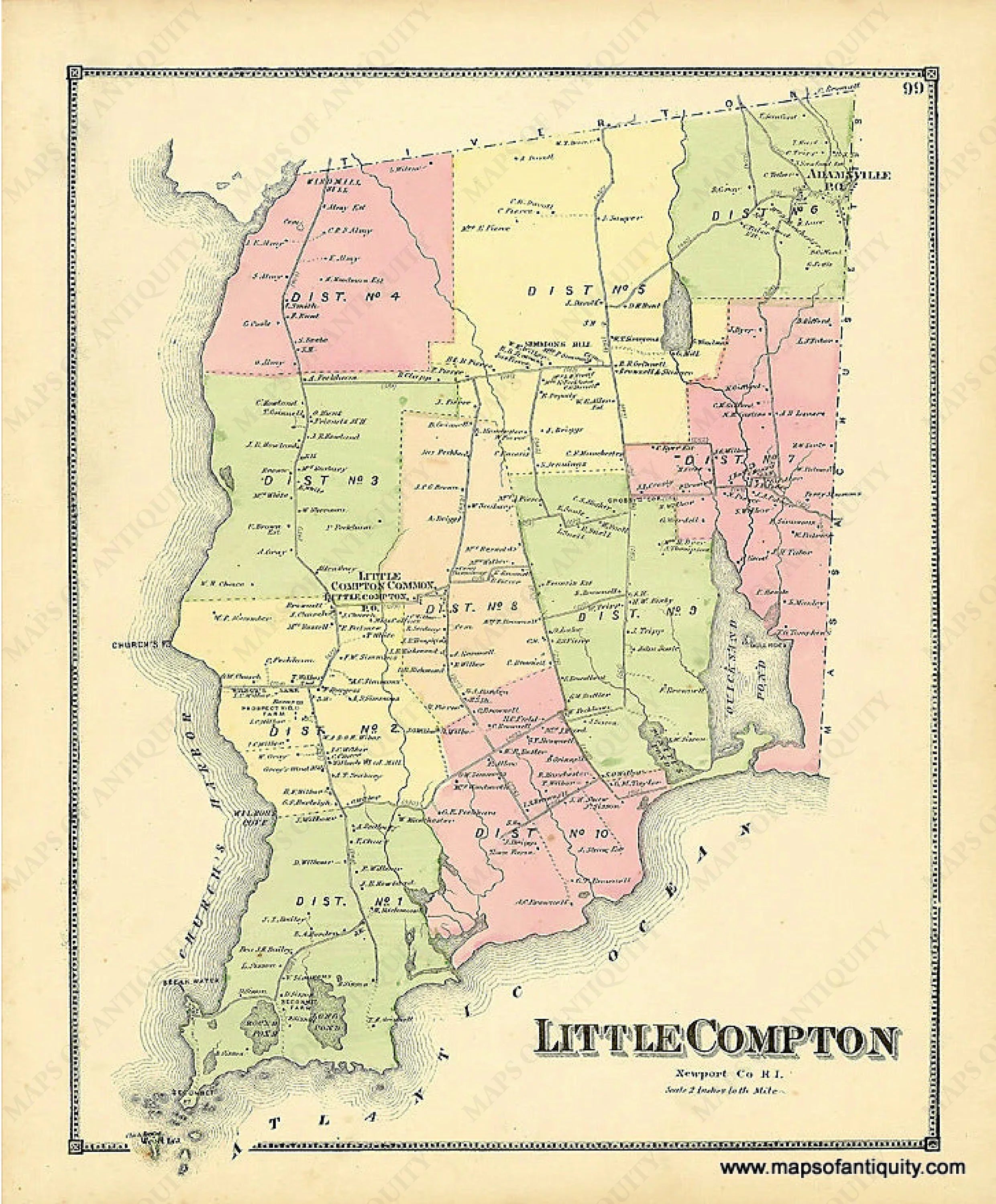 Little Compton (RI) - Reproduction – Maps of Antiquity