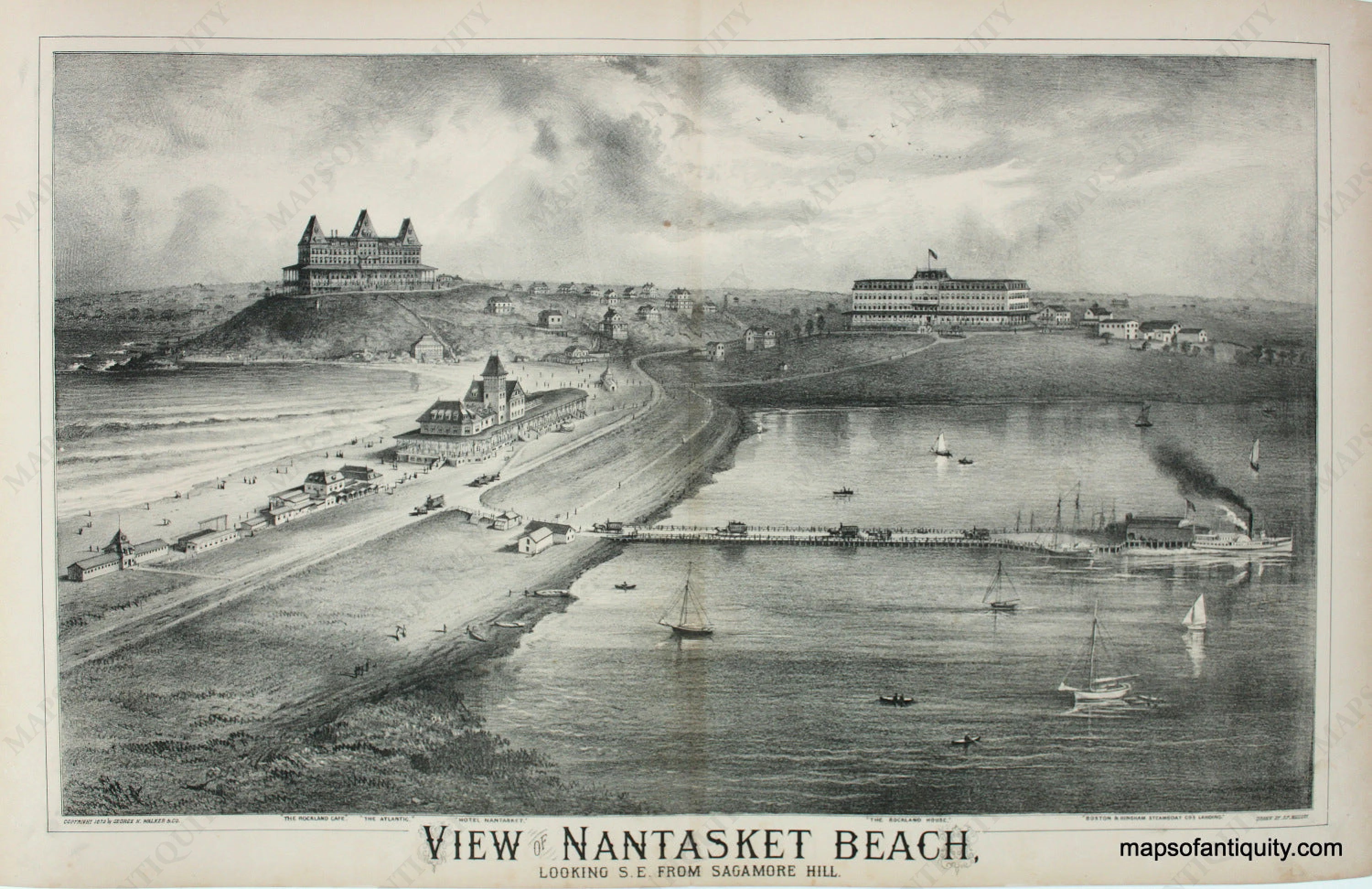View of Nantasket Beach - Reproduction - – Maps of Antiquity