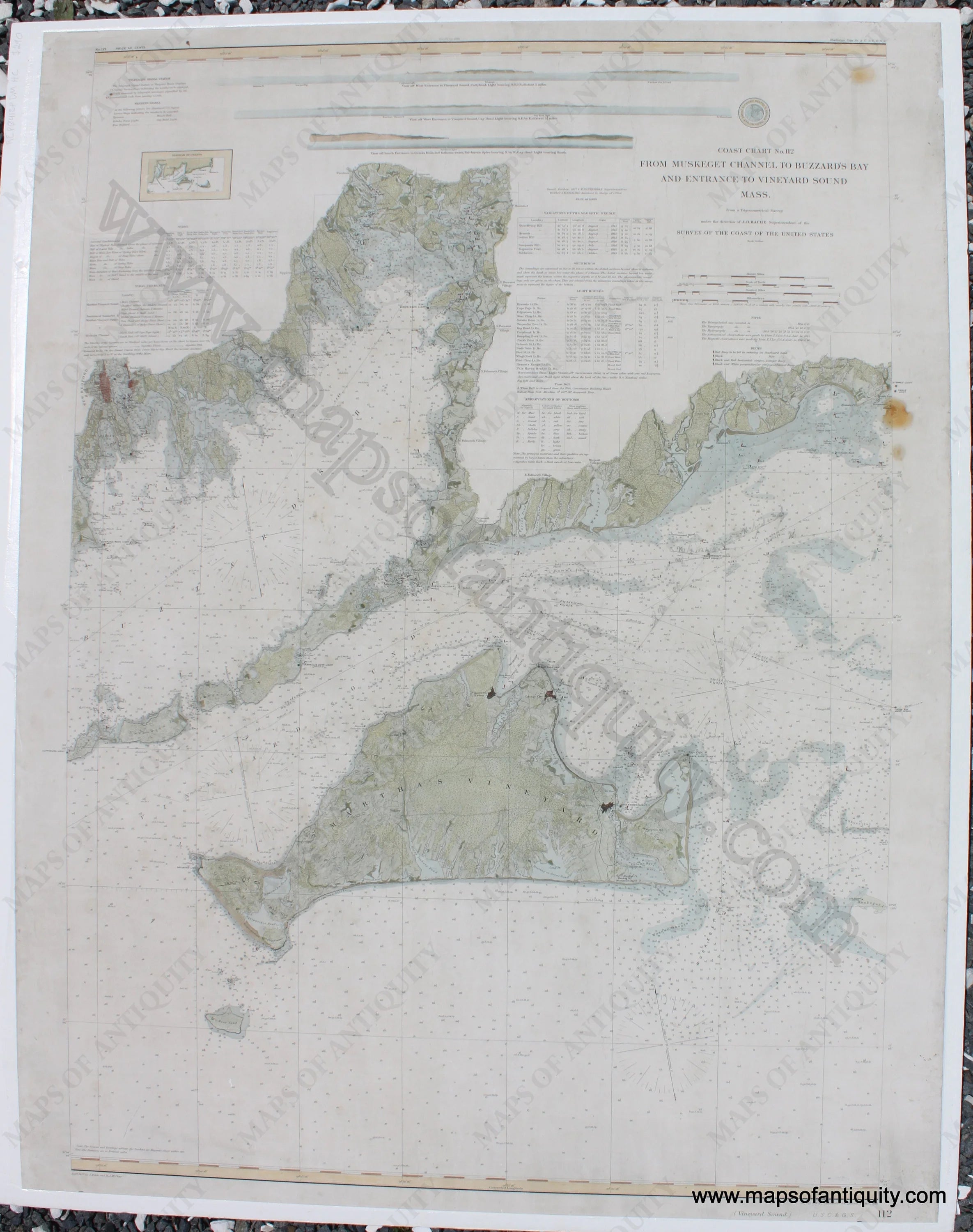 Coast Chart No. 112 Martha's Vineyard, Vineyard Sound, Buzzard's Bay ...