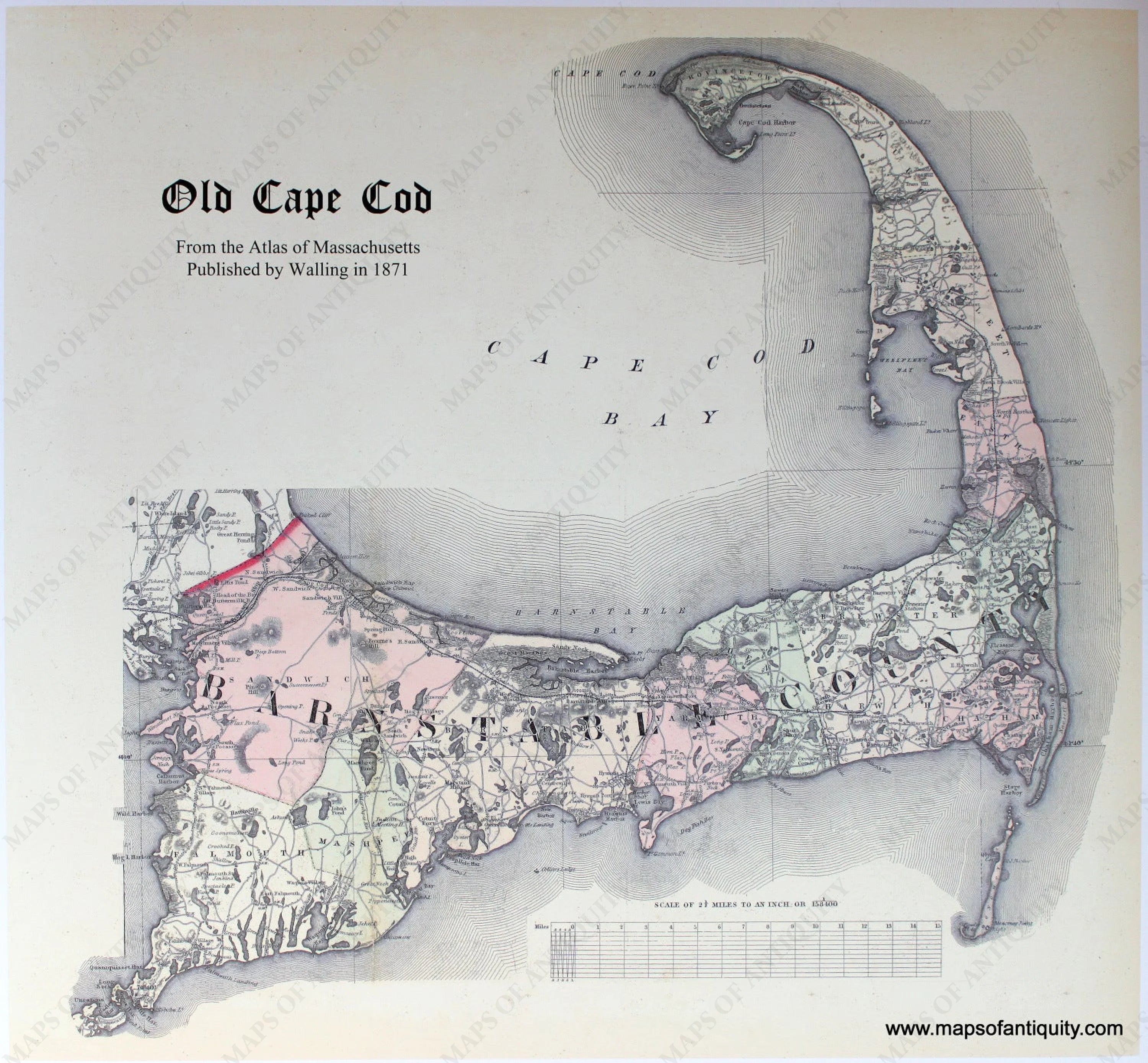 Old Cape Cod High Quality - Reproduction Map - – Maps of Antiquity