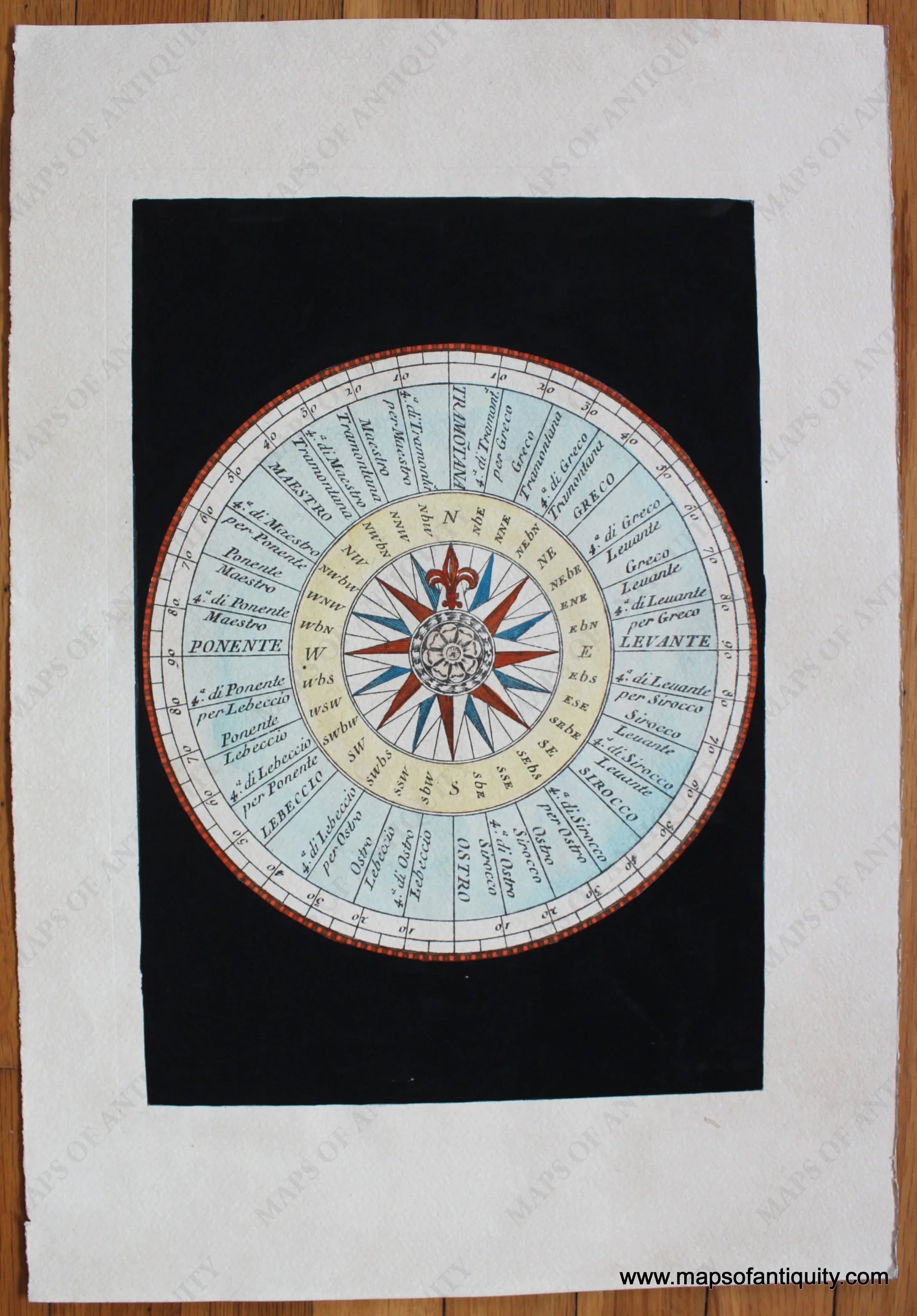 Compass Rose and Chart of Winds - Reproduction – Maps of Antiquity