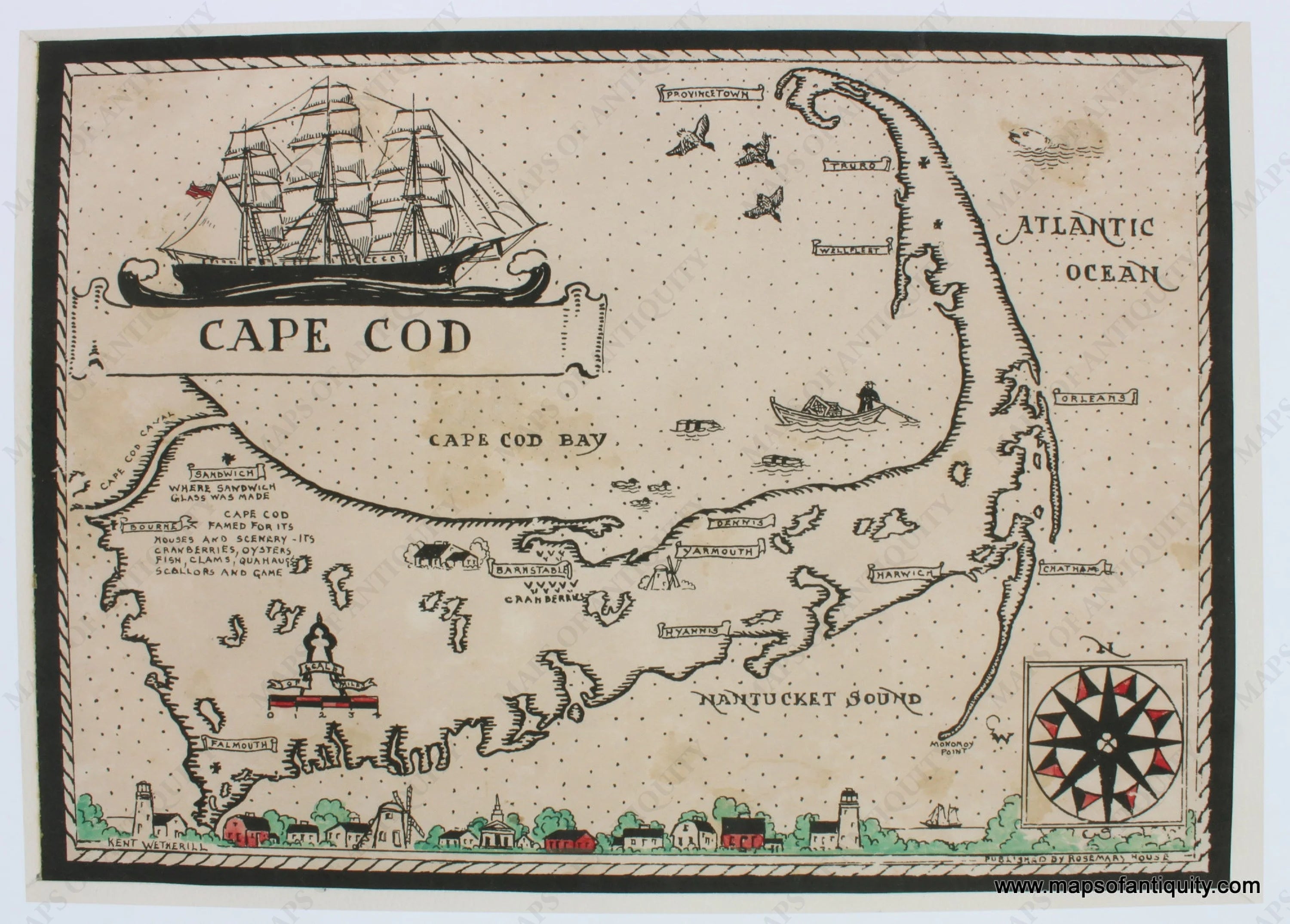 Cape Cod - Reproduction Map – Maps of Antiquity