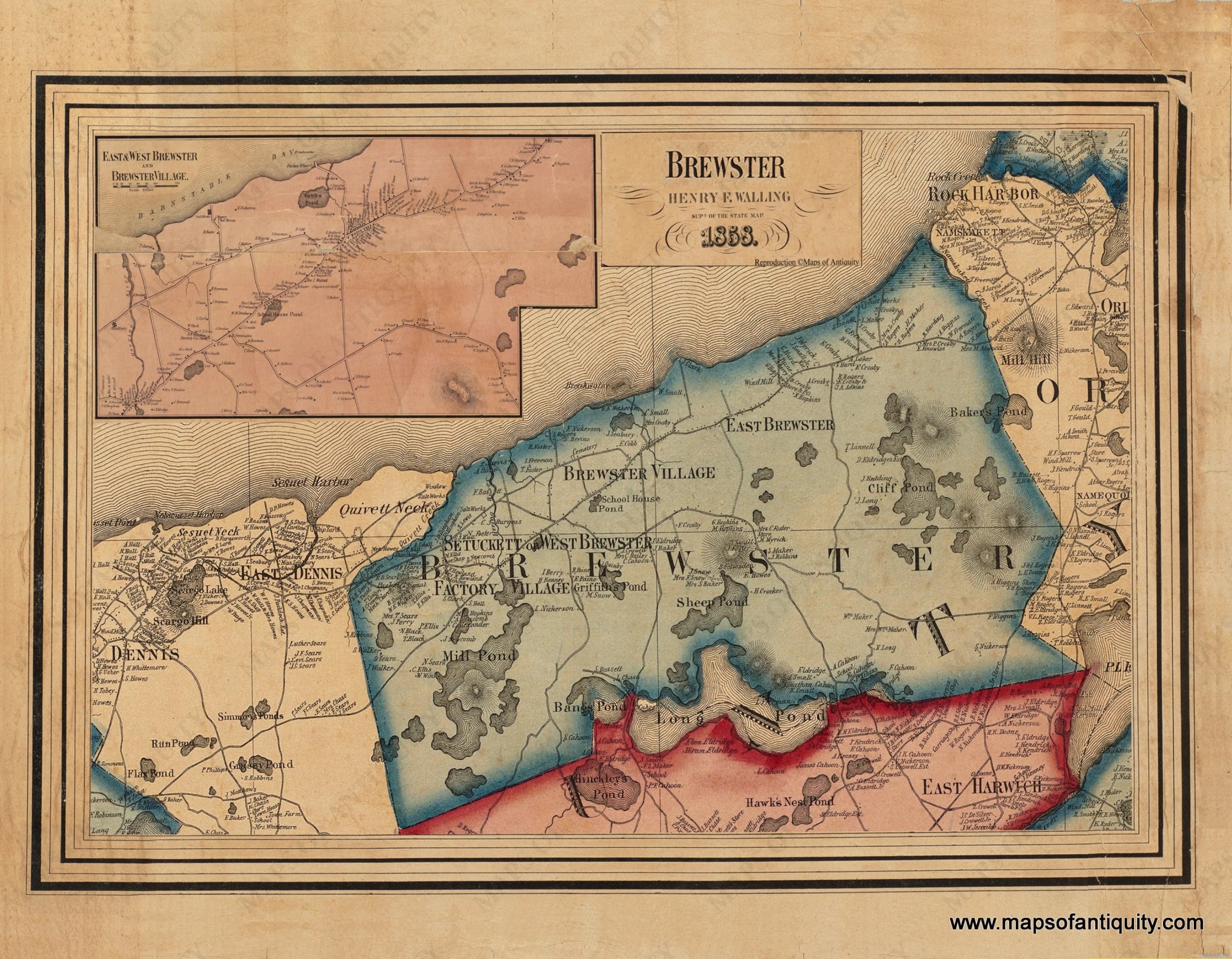 Brewster 1858 - Reproduction Map – Maps of Antiquity