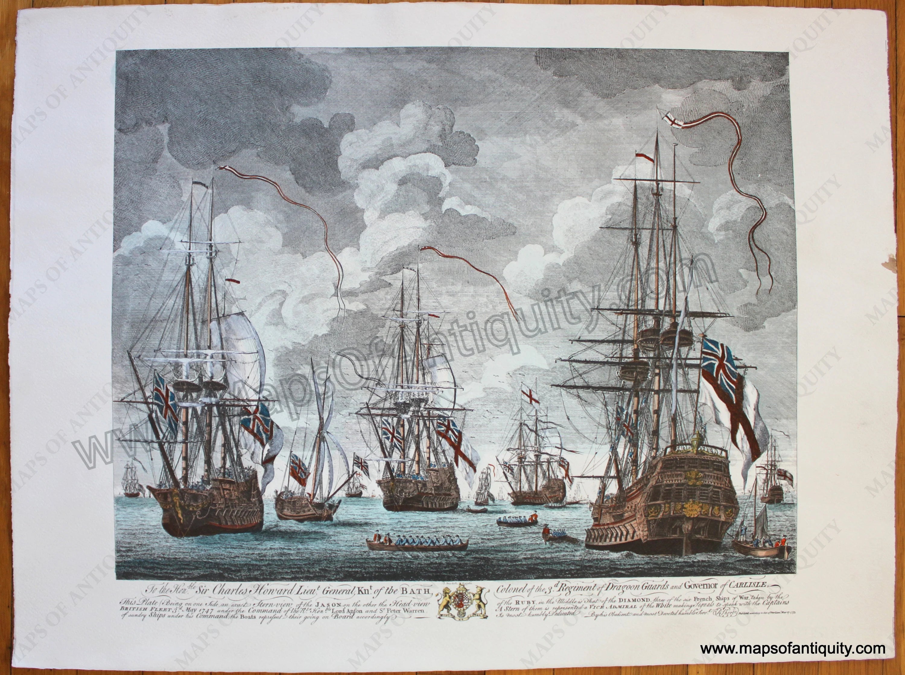 British ships and French ships taken by the British Navy - Reproductio ...