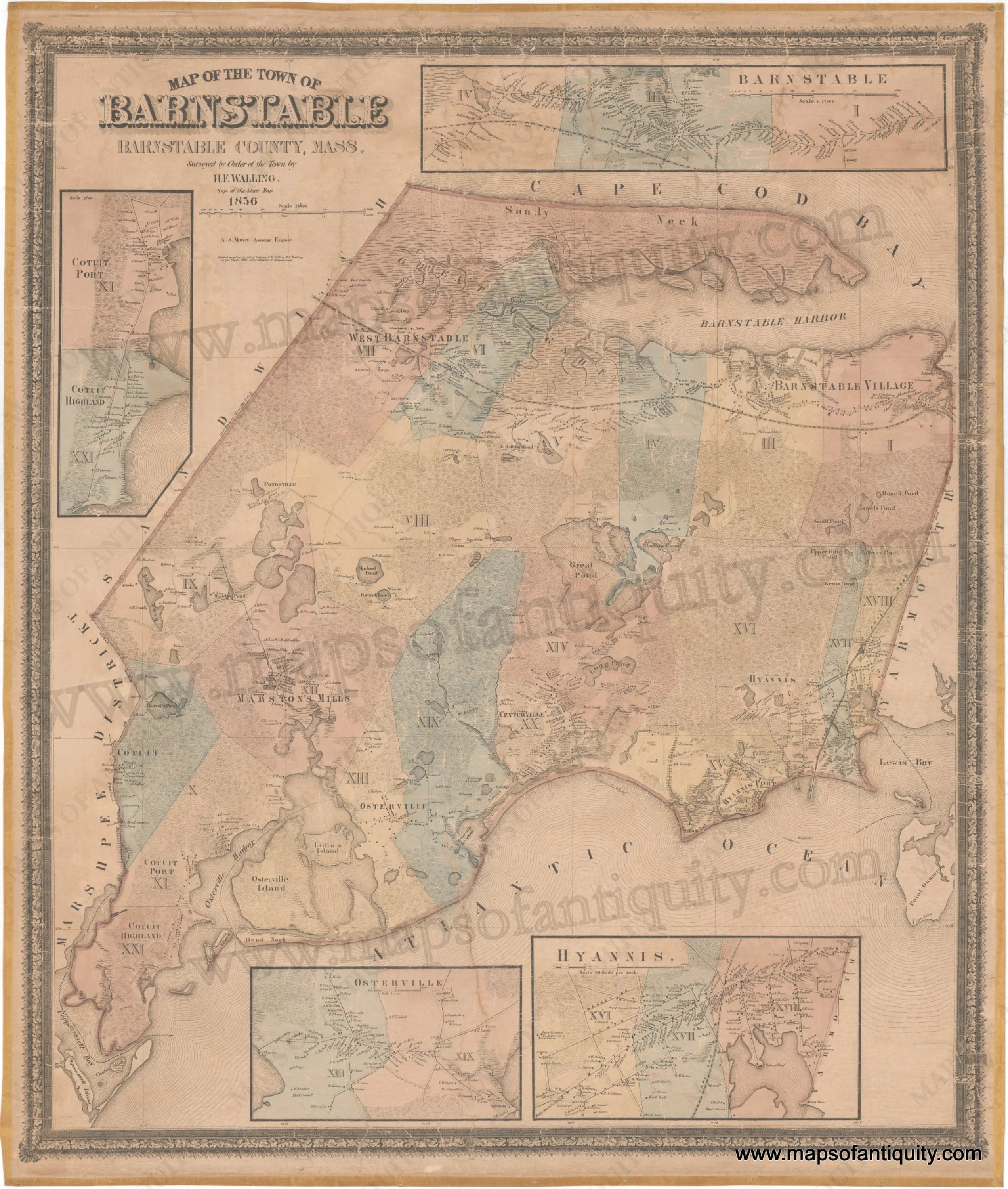 Map of the Town of Barnstable, Barnstable County, Mass. - Reproduction ...