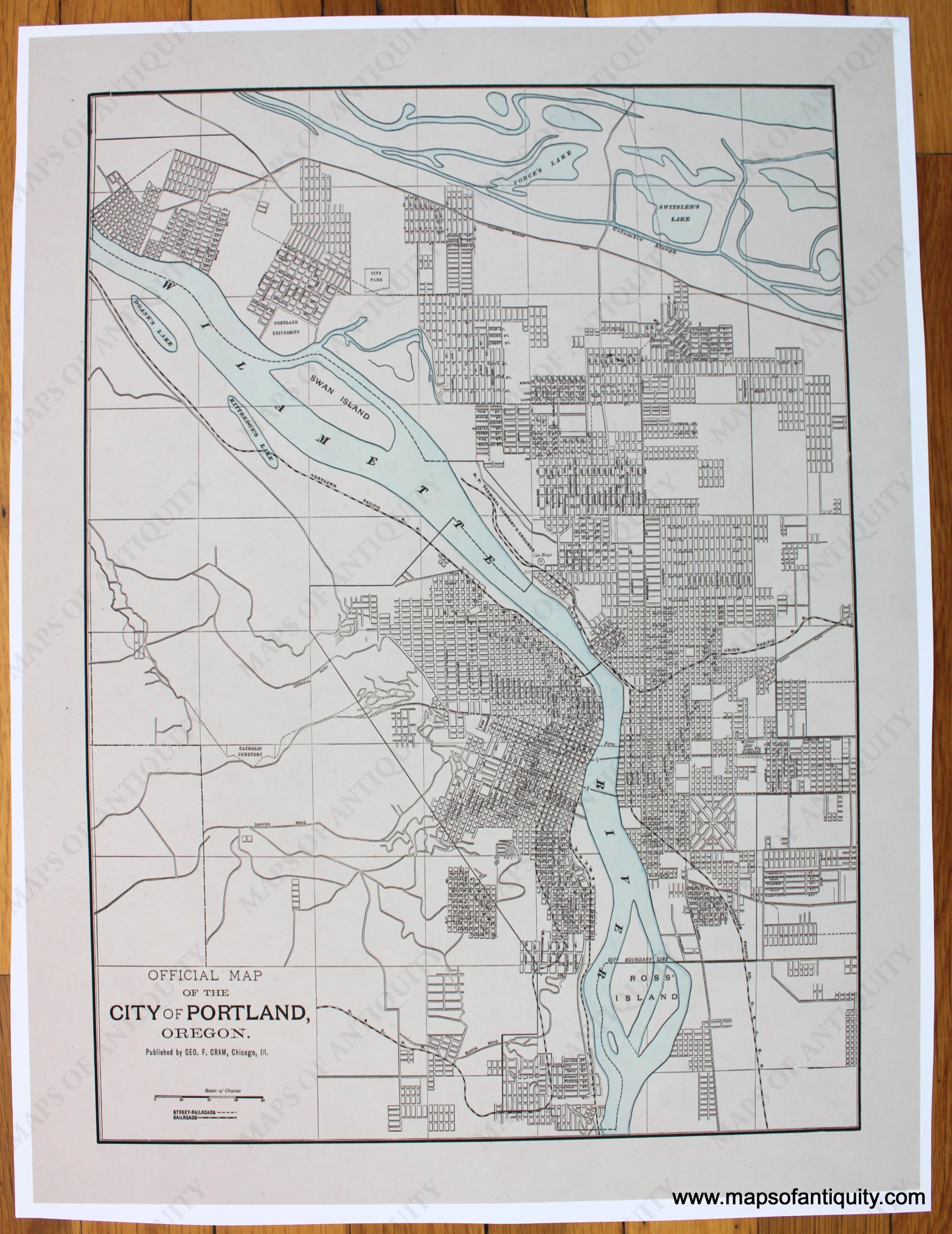 Official Map of the City of Portland, Oregon. - Reproduction Map – Maps ...