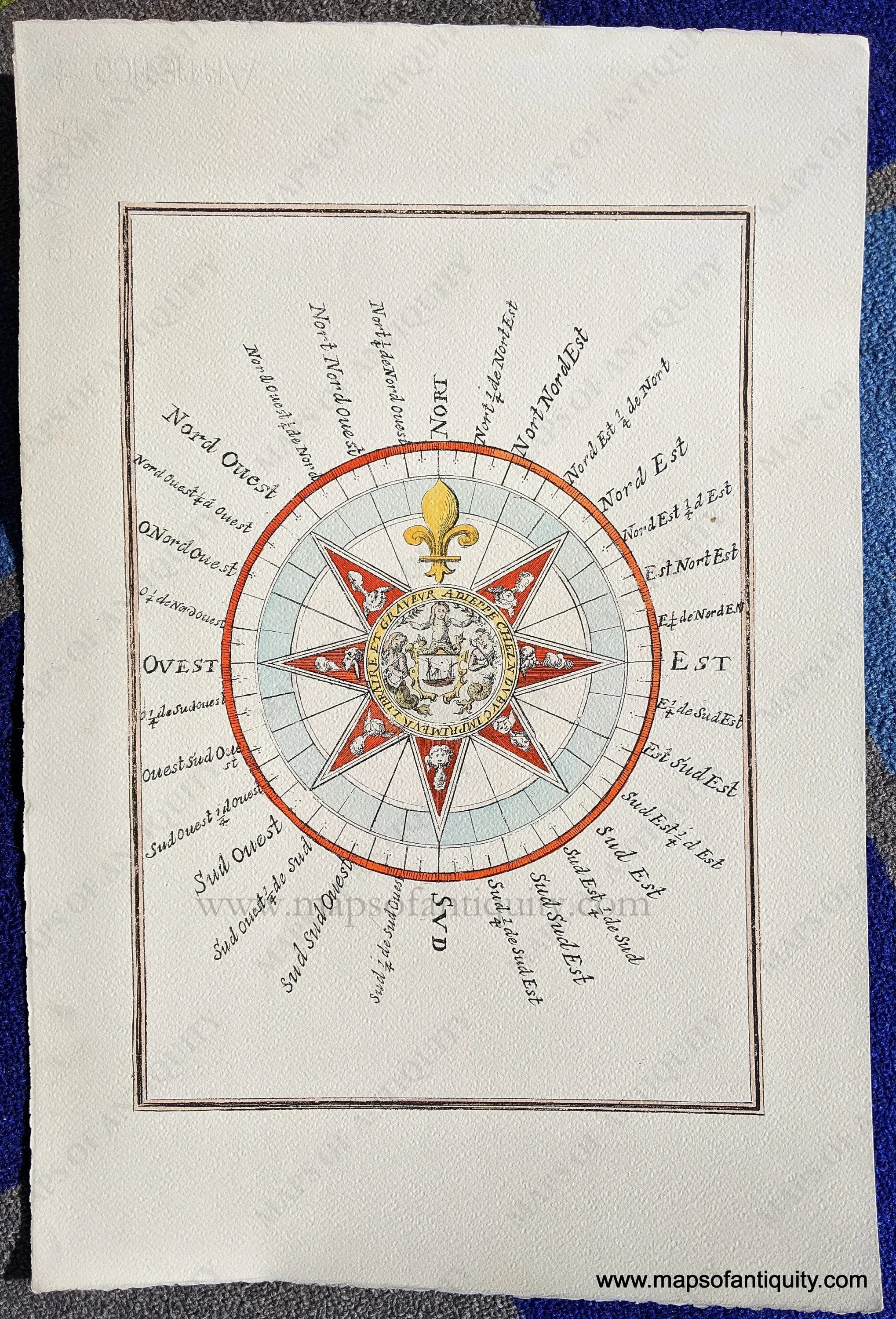 Compass Rose and Chart of Winds - Reproduction – Maps of Antiquity