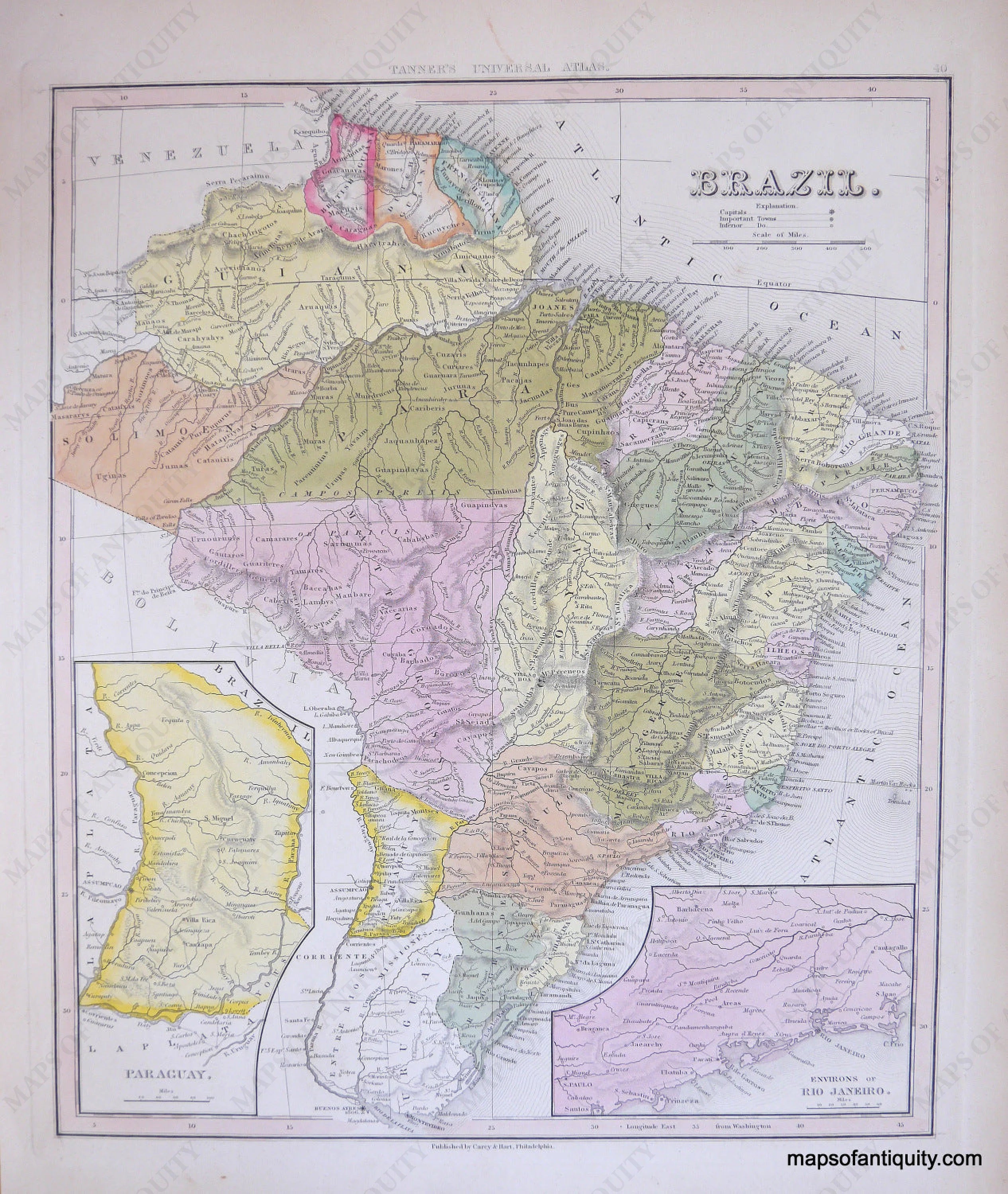 1840 - Brazil. - Antique Map – Maps of Antiquity