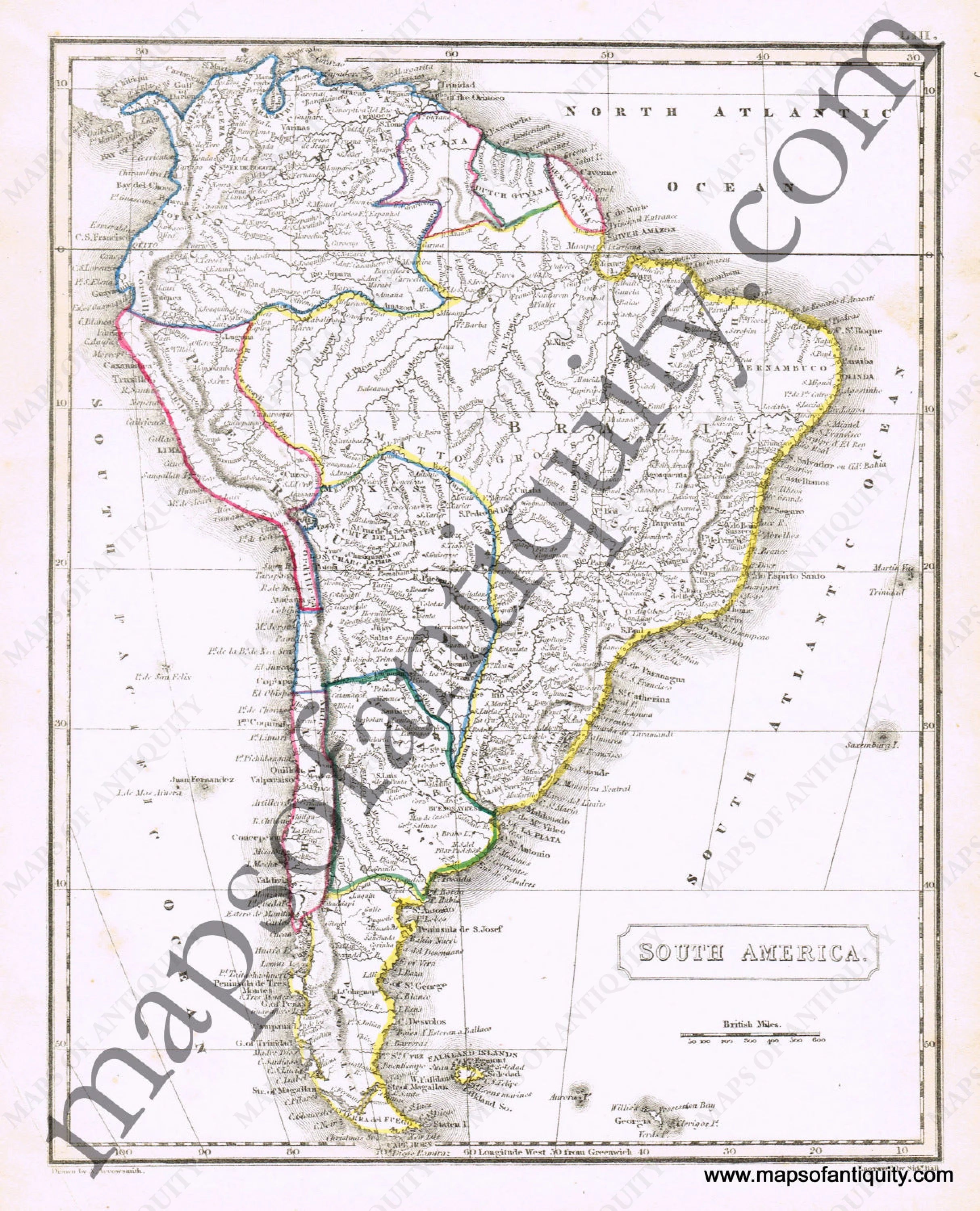 1817 - South America - Antique Map – Maps of Antiquity