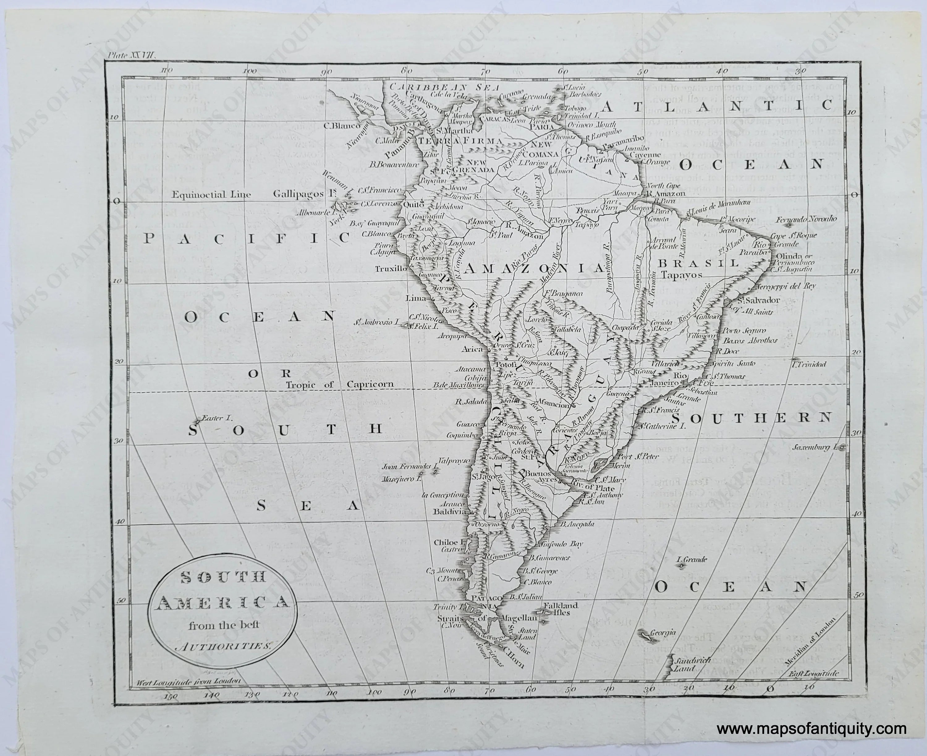1801 - South America from the best Authorities - Antique Map – Maps of ...