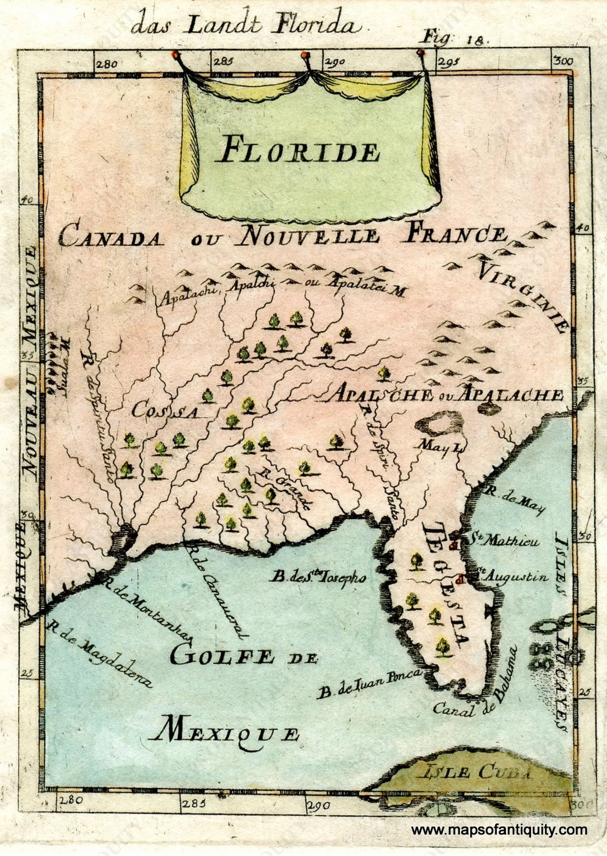 1683 - Florida - Antique Map – Maps of Antiquity