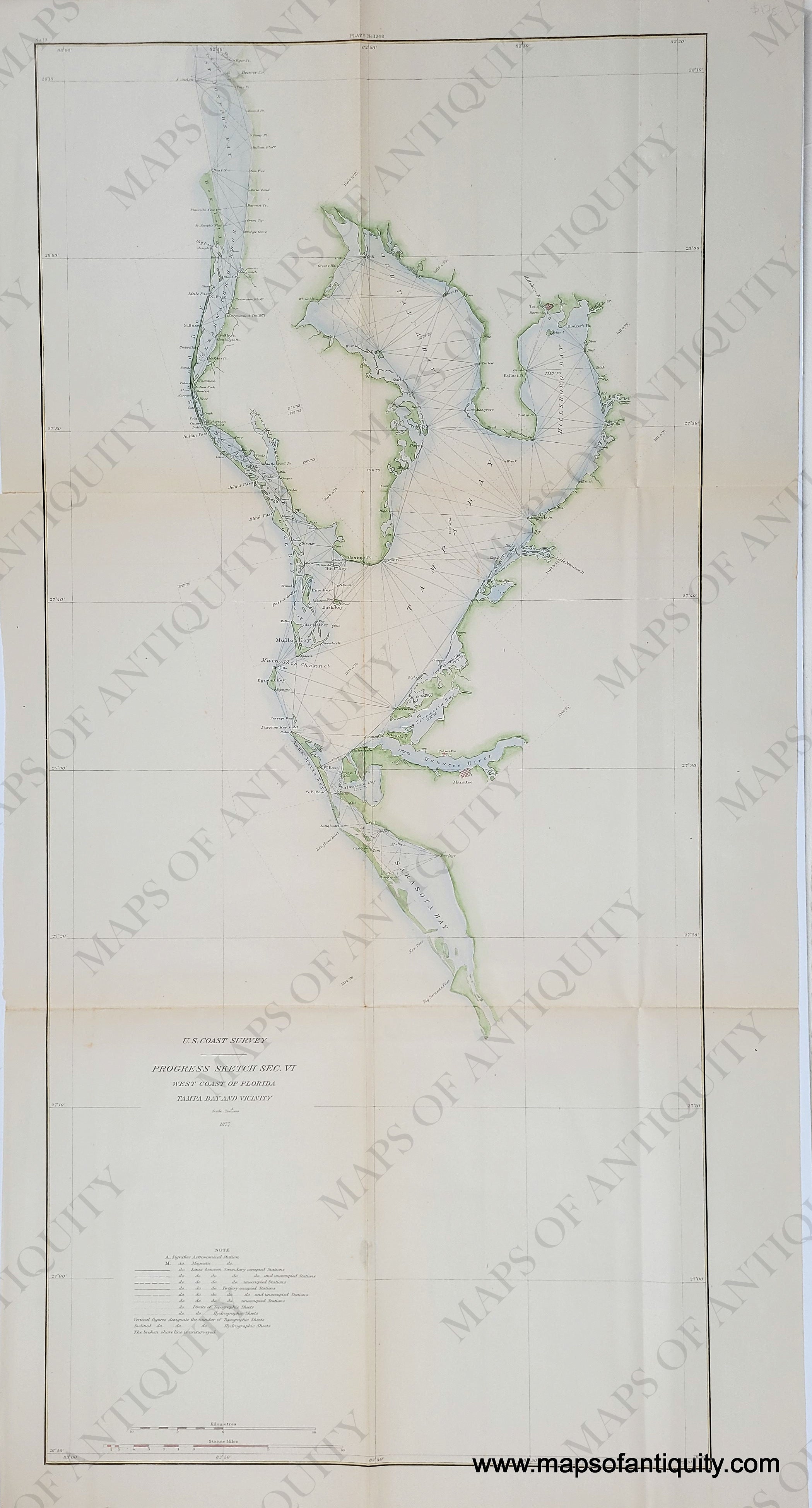 1877 - Progress Sketch Sec. VI, West Coast of Florida, Tampa Bay and V ...