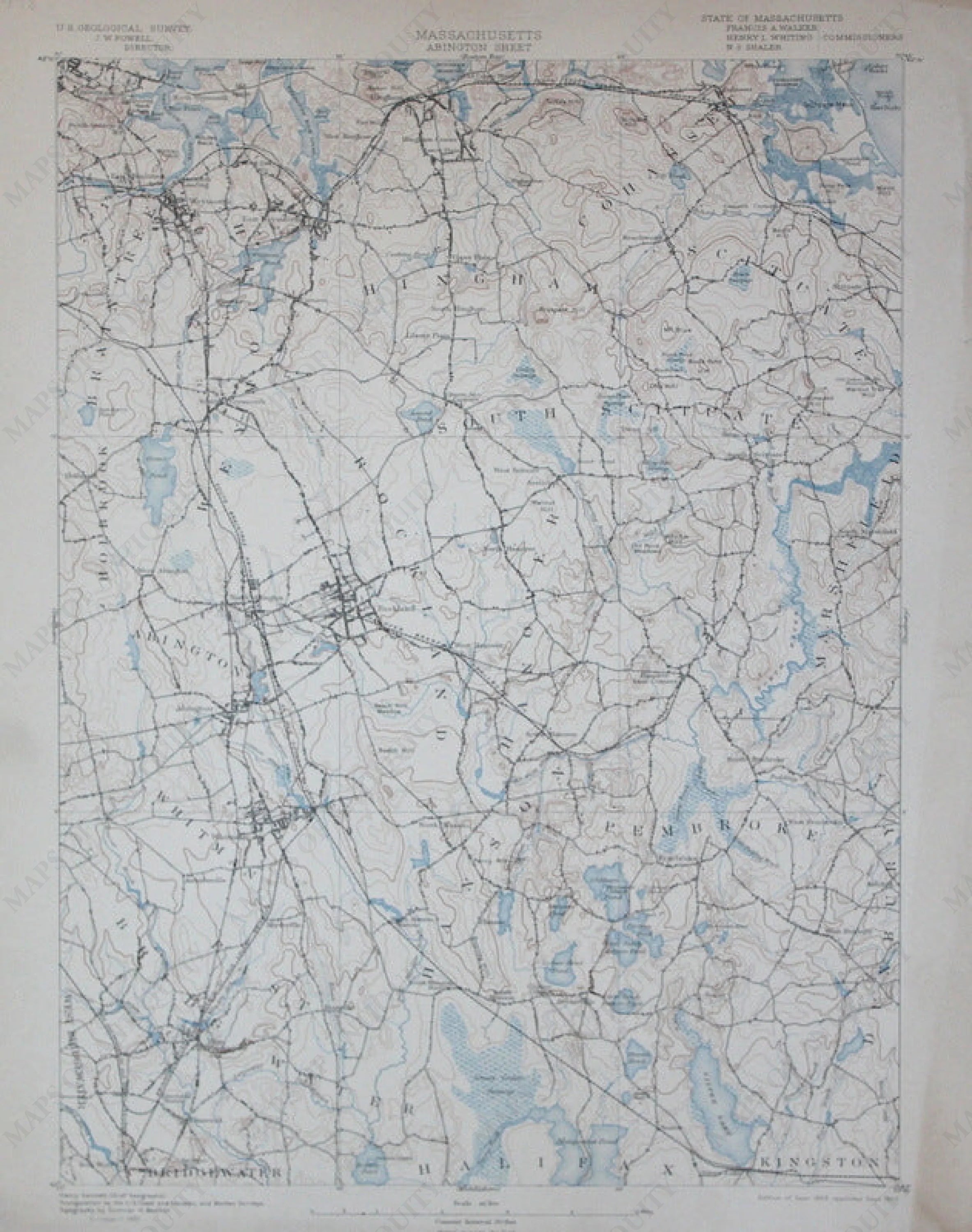 1902 Genuine Antique Topographic Map Abington (Massachusetts) – Maps of ...