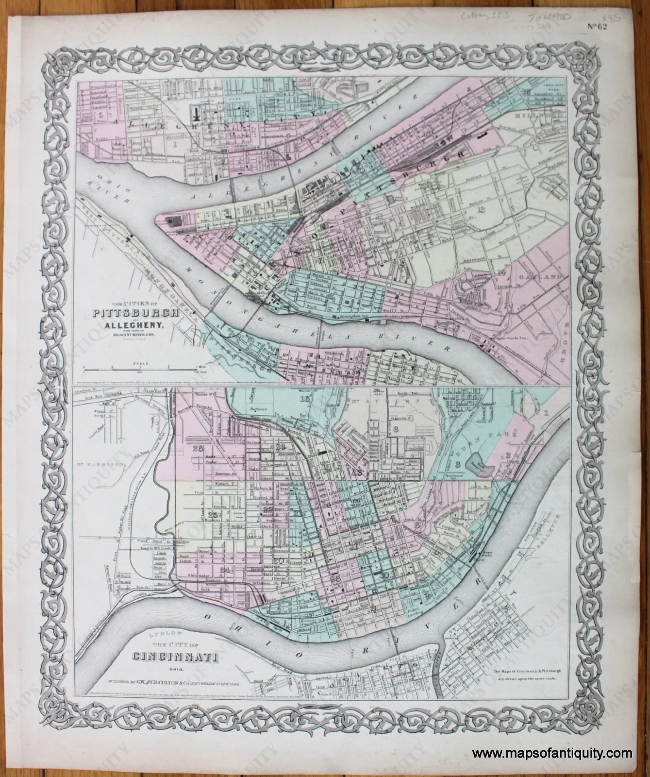 1880 - The Cities of Pittsburgh and Allegheny, with parts of Adjacent ...