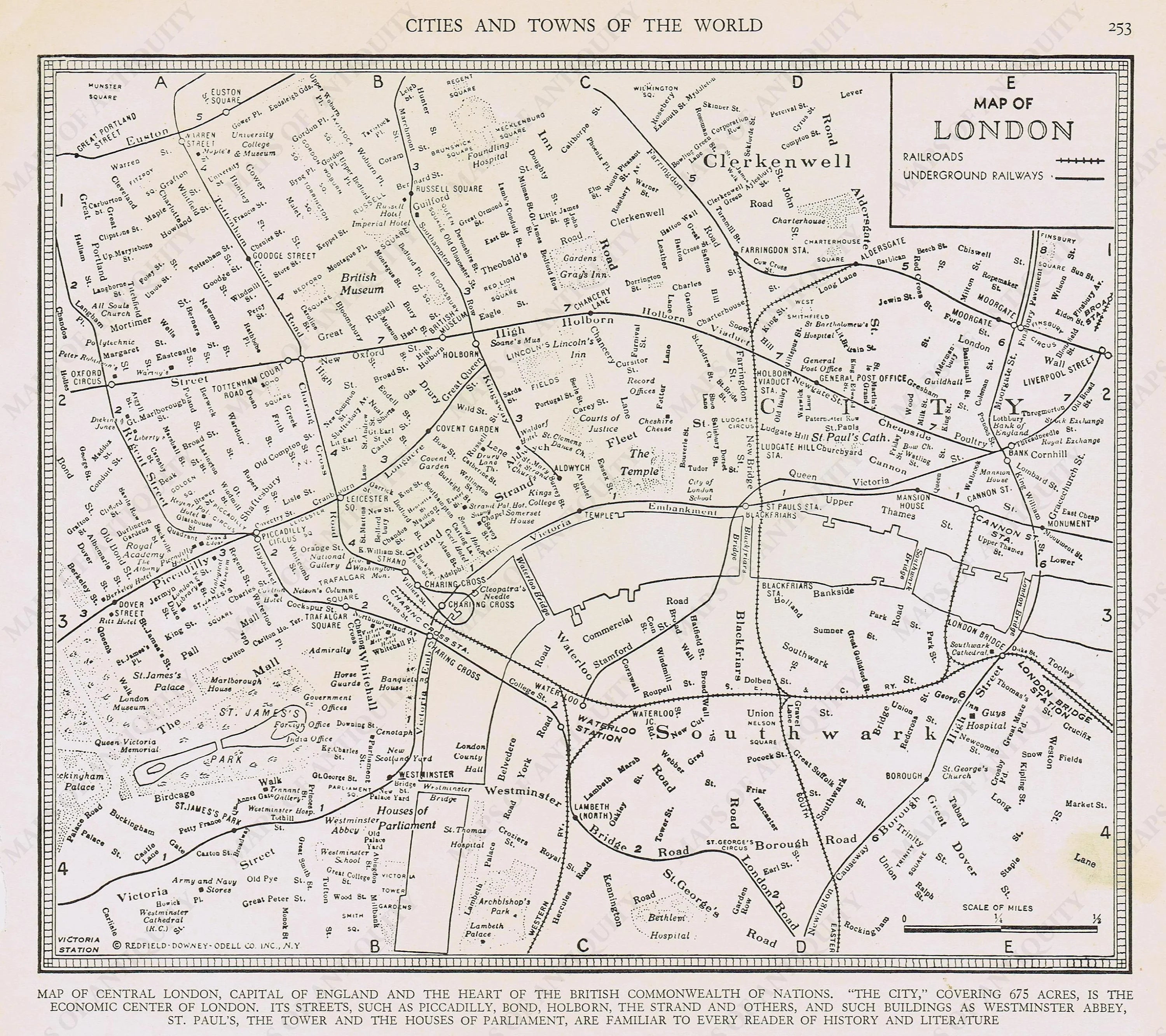 1940 Genuine Antique Map Map of London – Maps of Antiquity