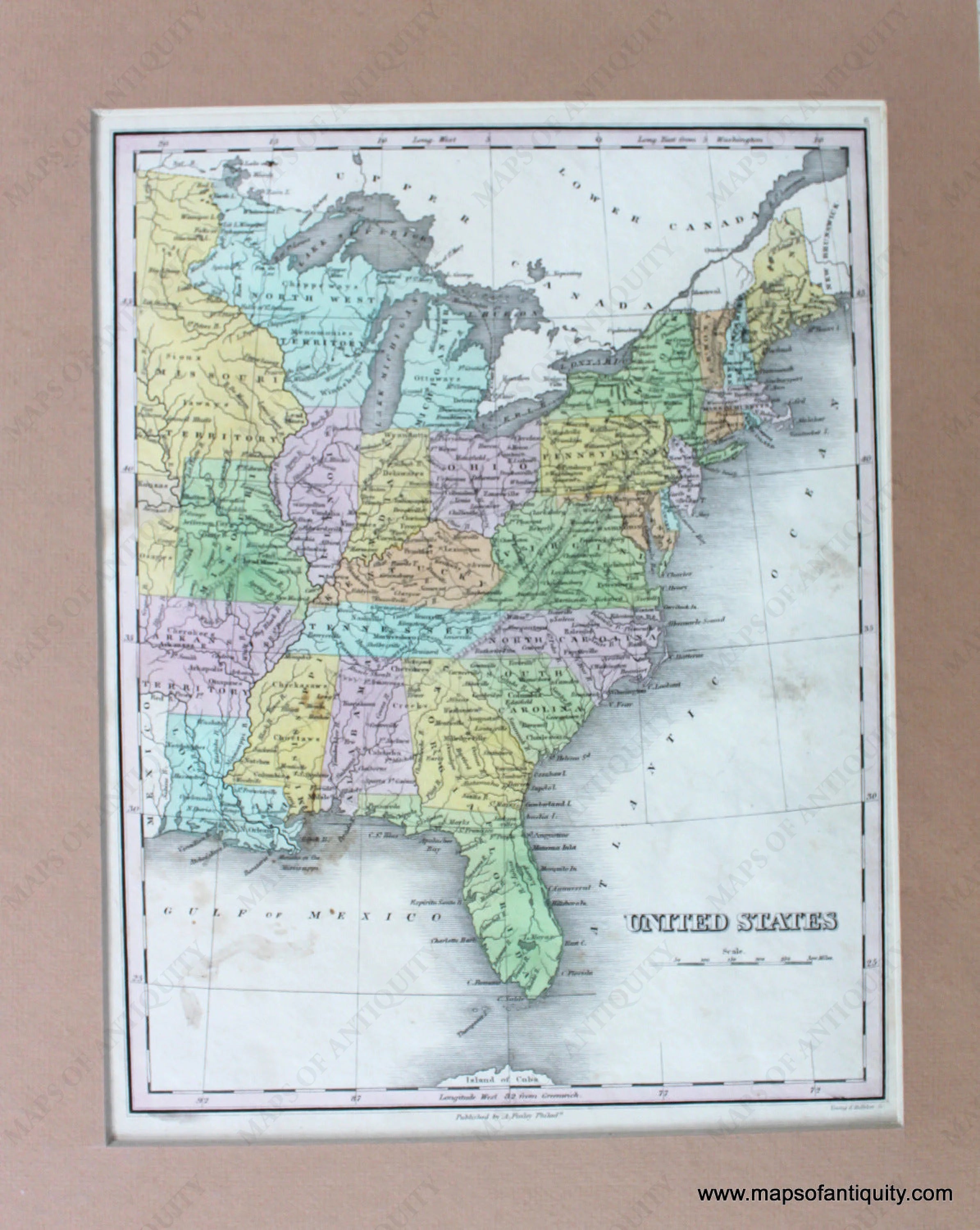 1832 - United States. - Antique Map – Maps of Antiquity