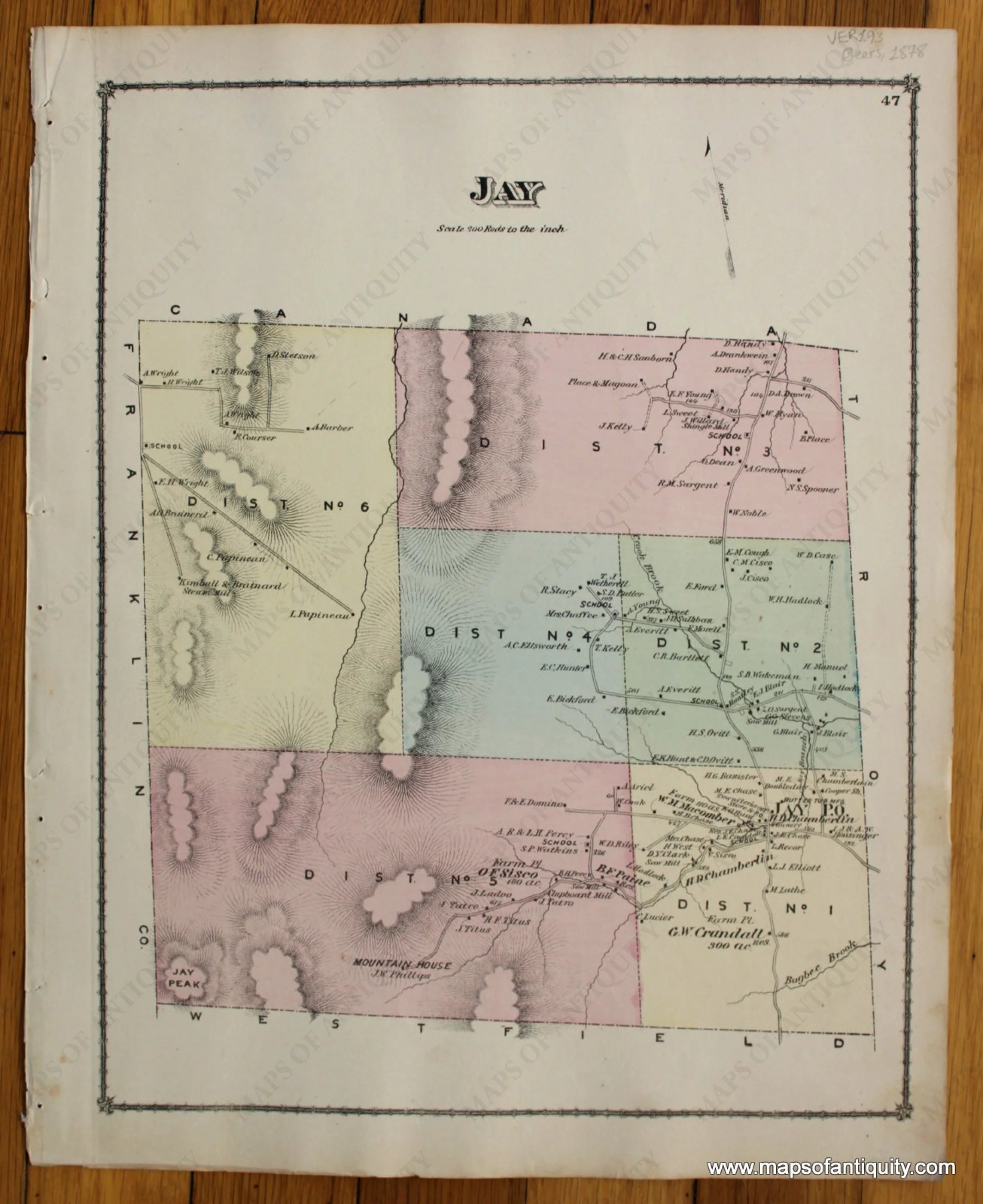 1878 - Jay (VT) - Antique Map – Maps of Antiquity